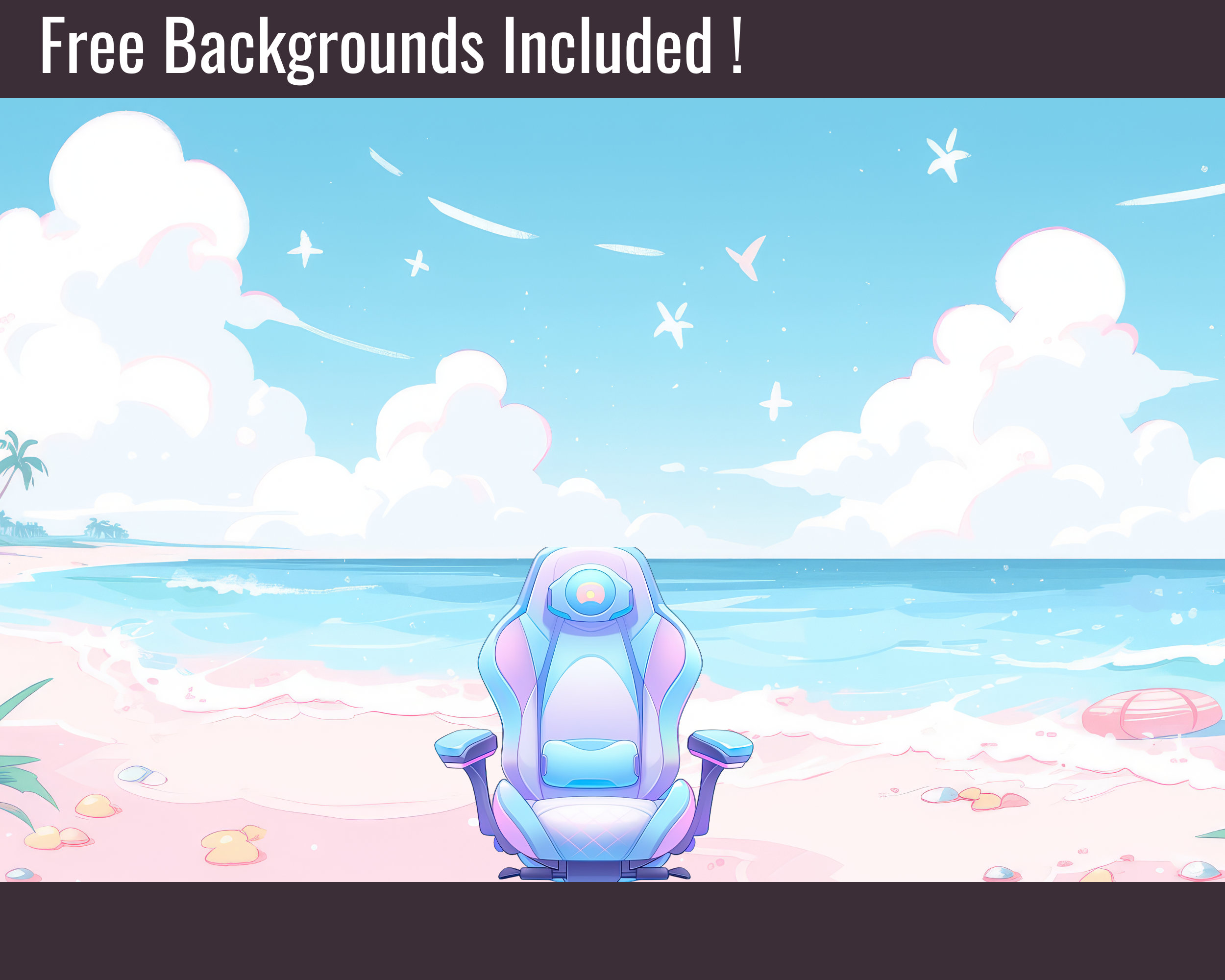 20x Vtuber Stream Package Vtuber Background Vtuber Gaming Chair ...