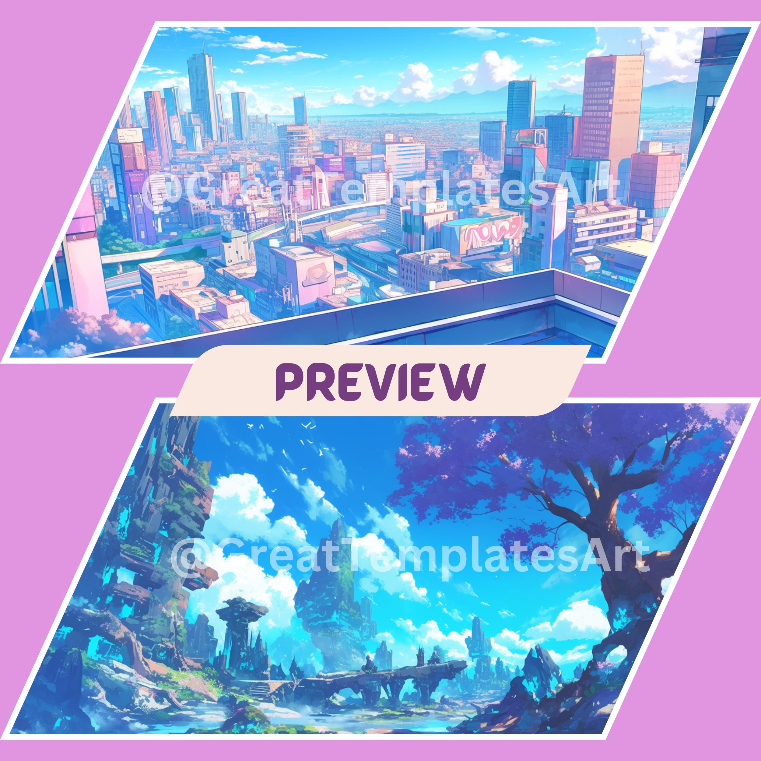 Pastel Theme Overlay Twitch Background - Animated Background for ...