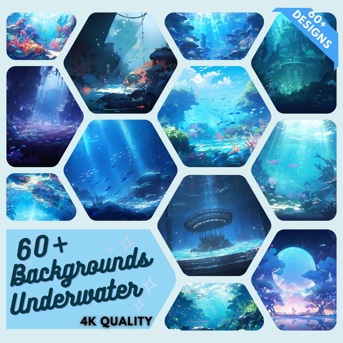 Underwater Vtuber Background, 60 Anime Backgrounds , Lofi & Anime ...