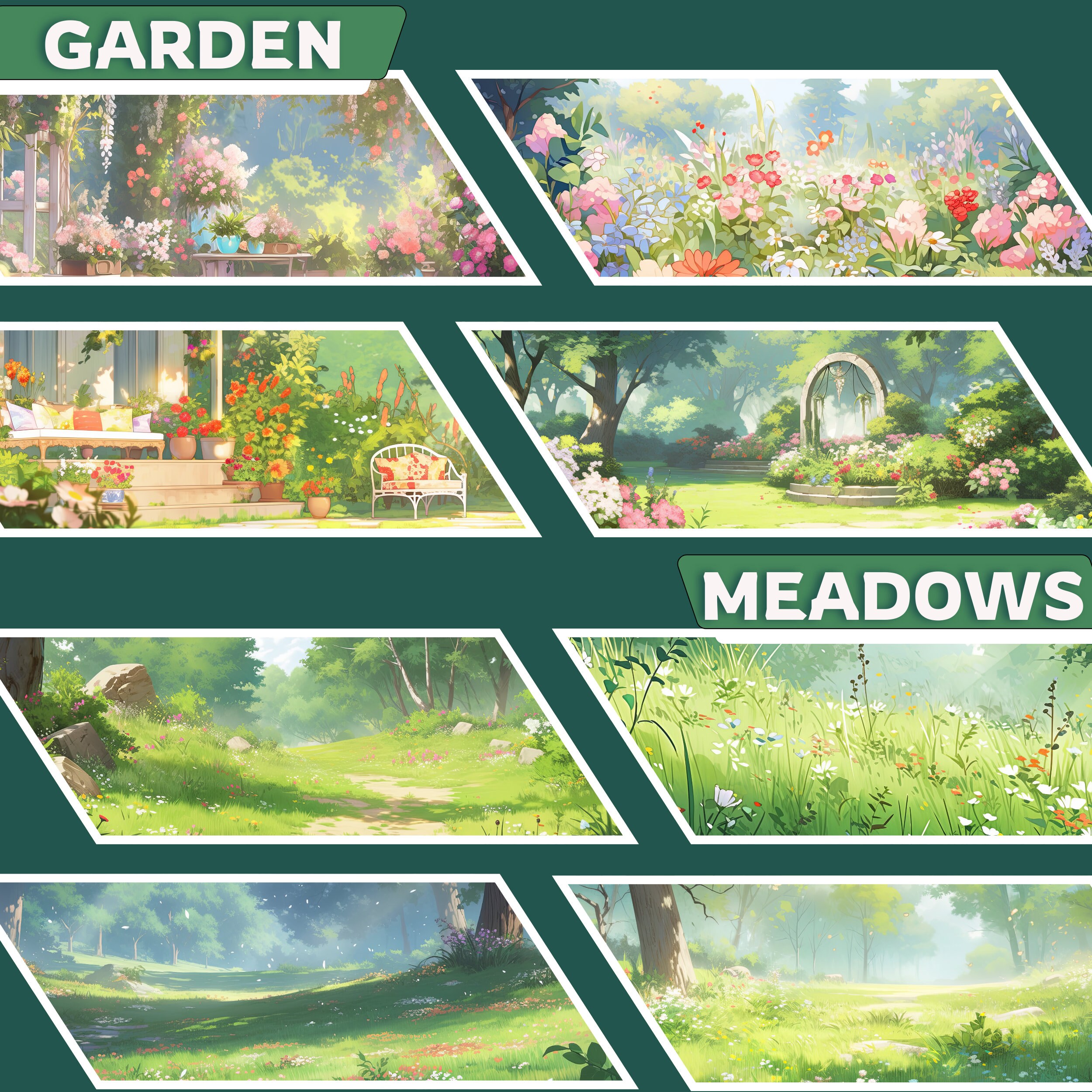 Mid-summer Vtuber Backgrounds, Virtual Backgrounds, Stream Backgrounds ...
