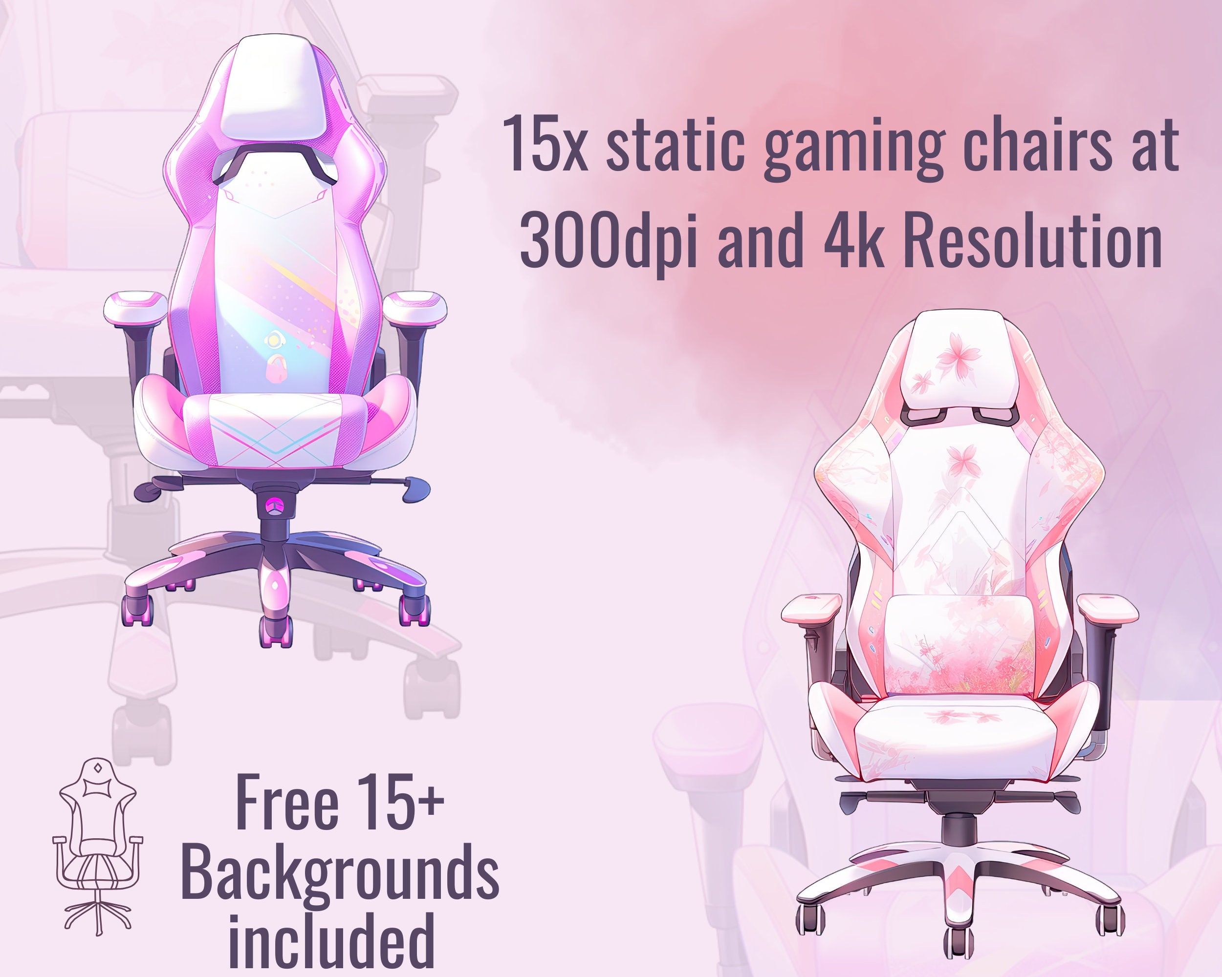 15x Vtuber Stream Package Vtuber Background Vtuber Gaming Chair ...