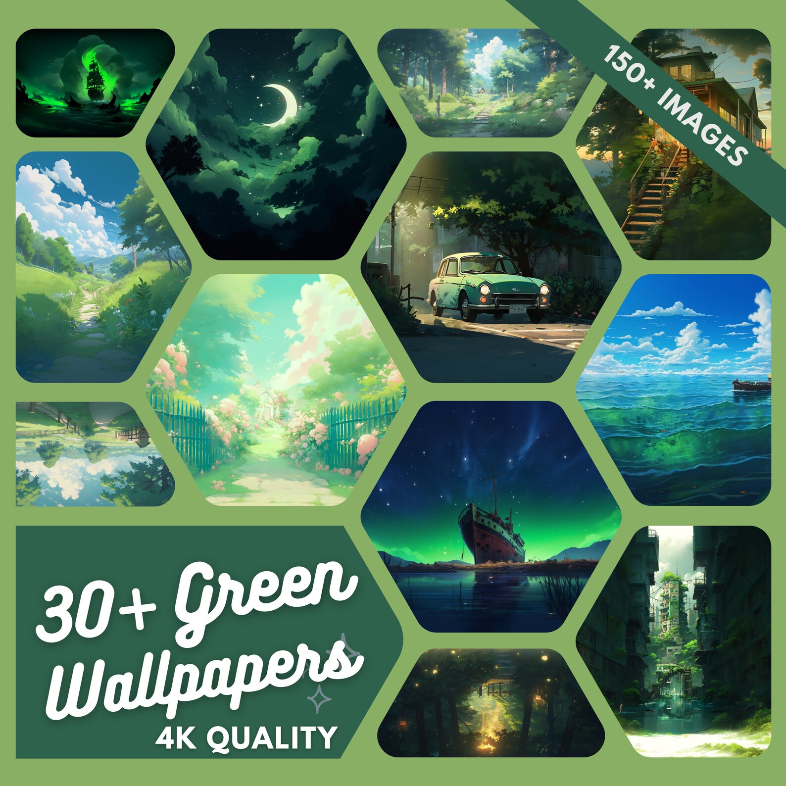 Green 30x Wallpapers Vtuber Background Desktop Wallpapers MacBook ...
