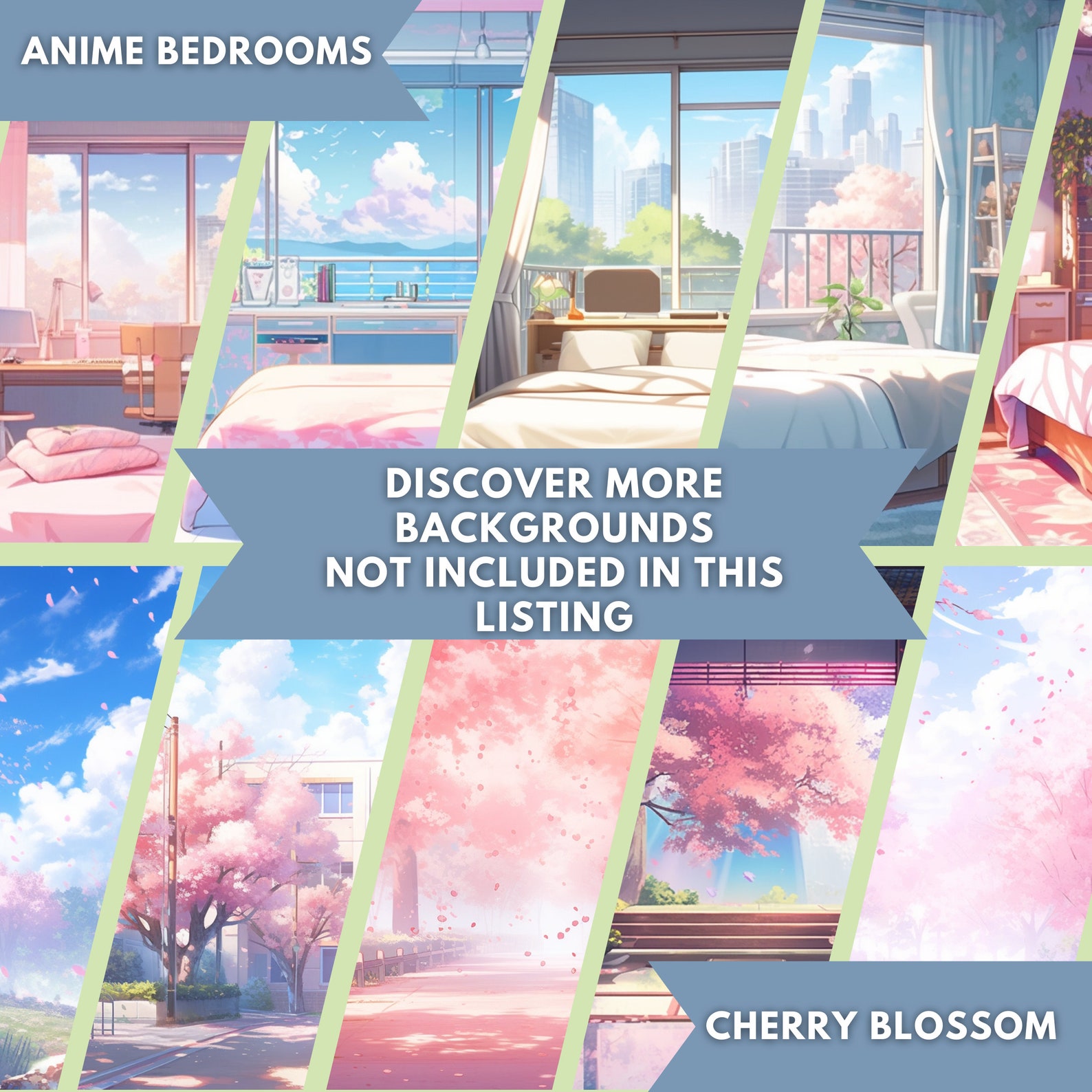 30x Twitch Green Banner Cozy Twitch Background Cozy Twitch Banner Cozy ...