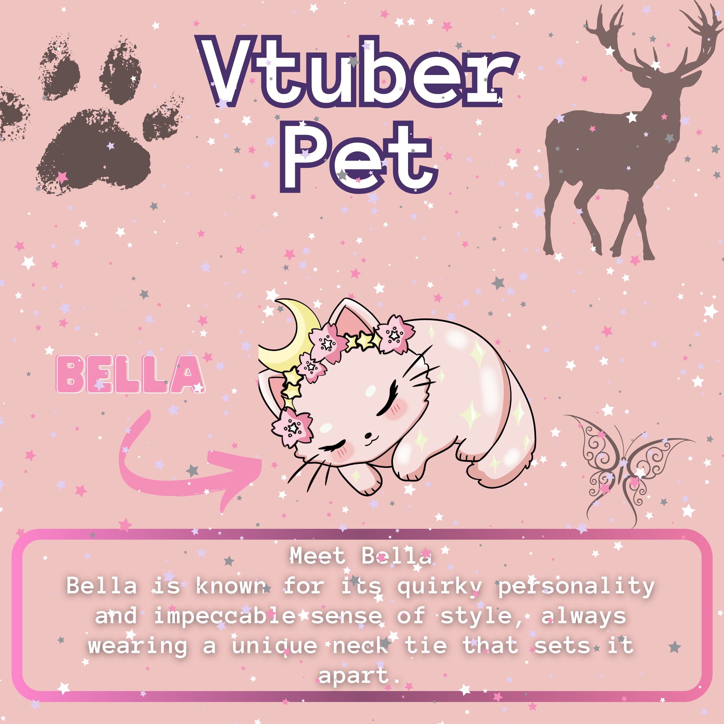 Animated Vtuber Cute Pet Cat Twitch Stream Decoration Vtuber Assets ...