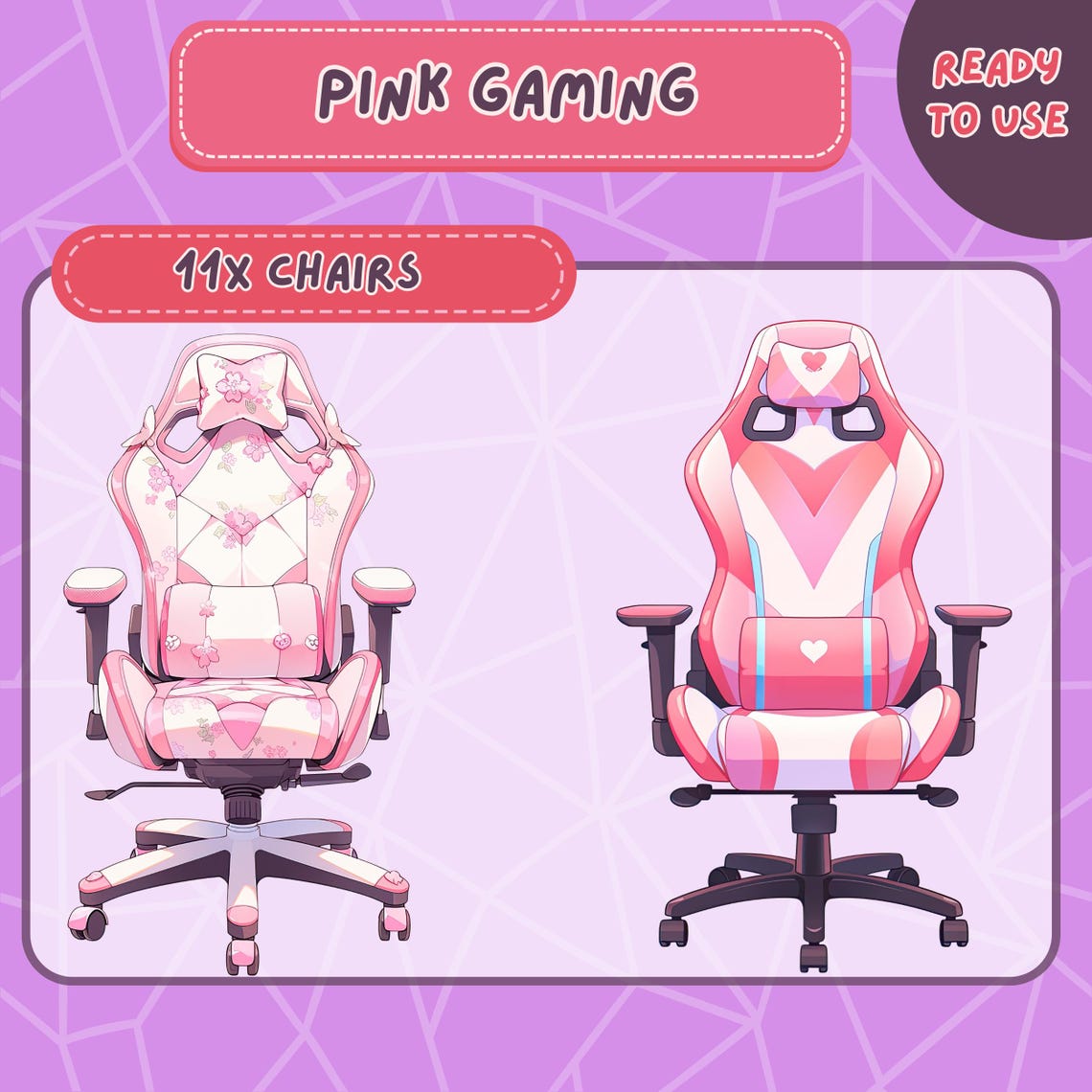50+ Vtuber Gaming Chair Assets – PNG Twitch/youtube Stream Pack ...