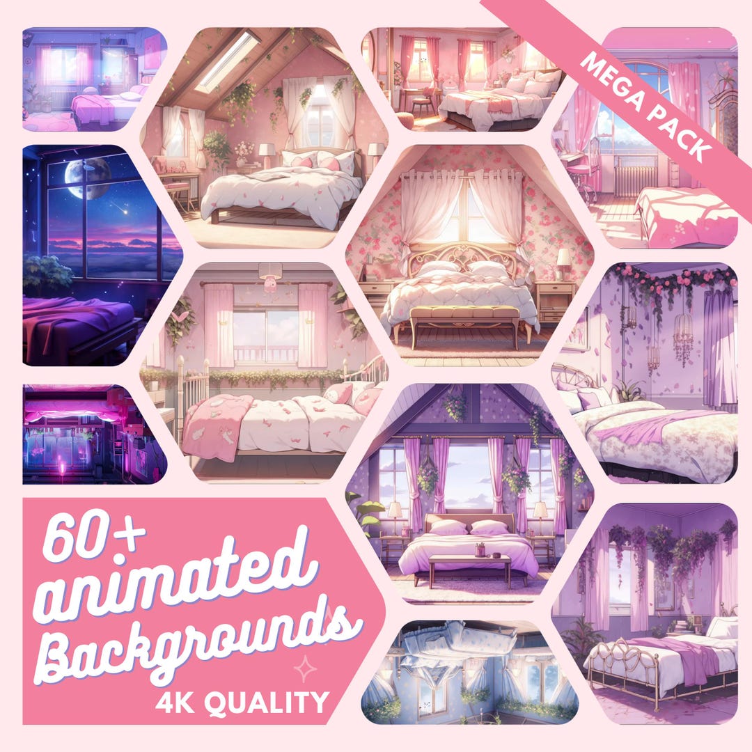 60 Animated Twitch Backgrounds: Mega Pack Stream Overlays (MP4 ...