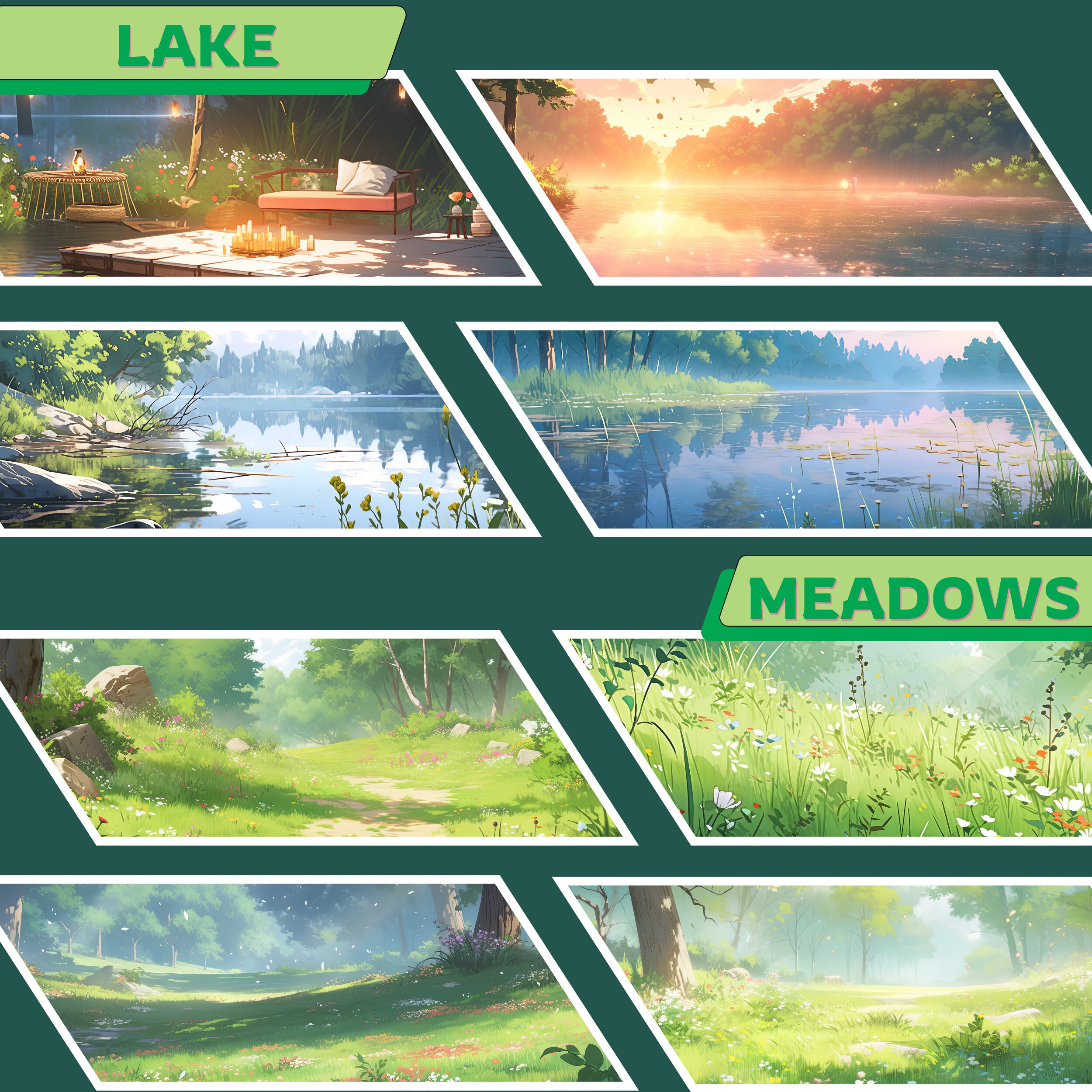 Mid-summer Vtuber Background, Virtual Background, Stream Assets, Lofi ...