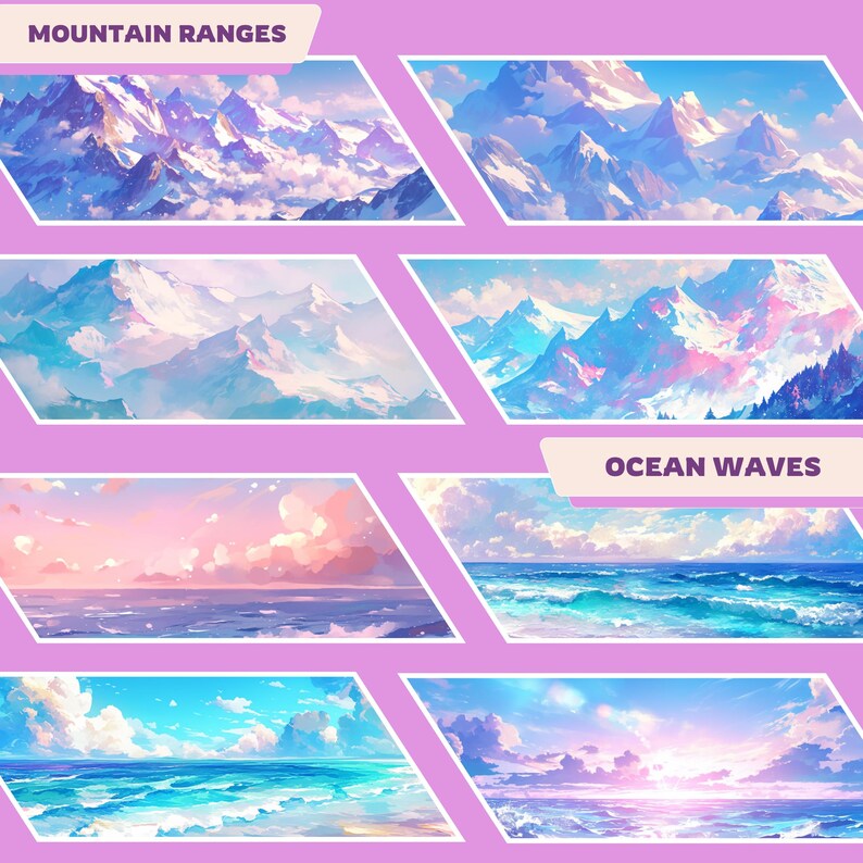 Pastel Theme Overlay Twitch Background Animated Background for Streamer ...