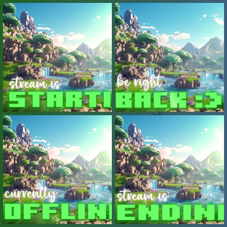 16x Twitch Animated Background Minecraft Twitch Screens Twitch Overlay ...