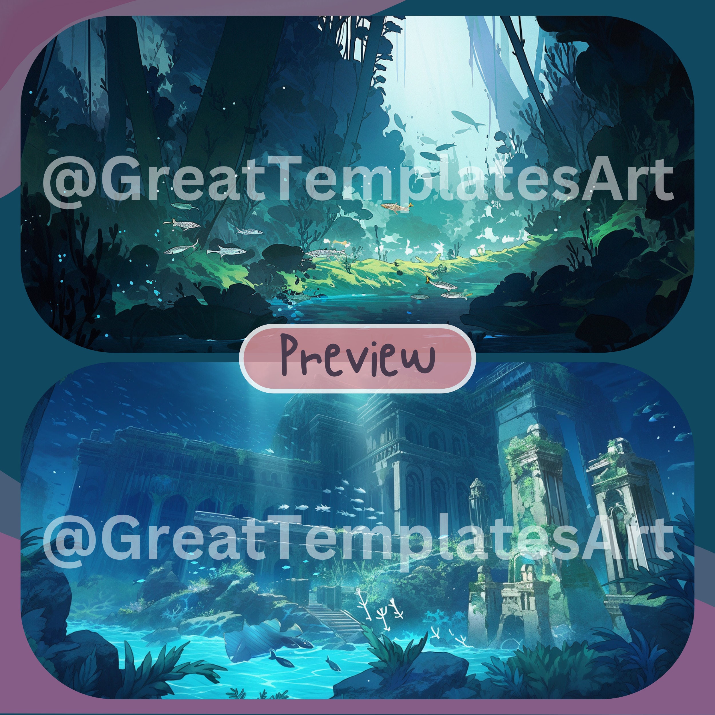 Underwater Vtuber Background, 60 Anime Backgrounds , Lofi & Anime ...