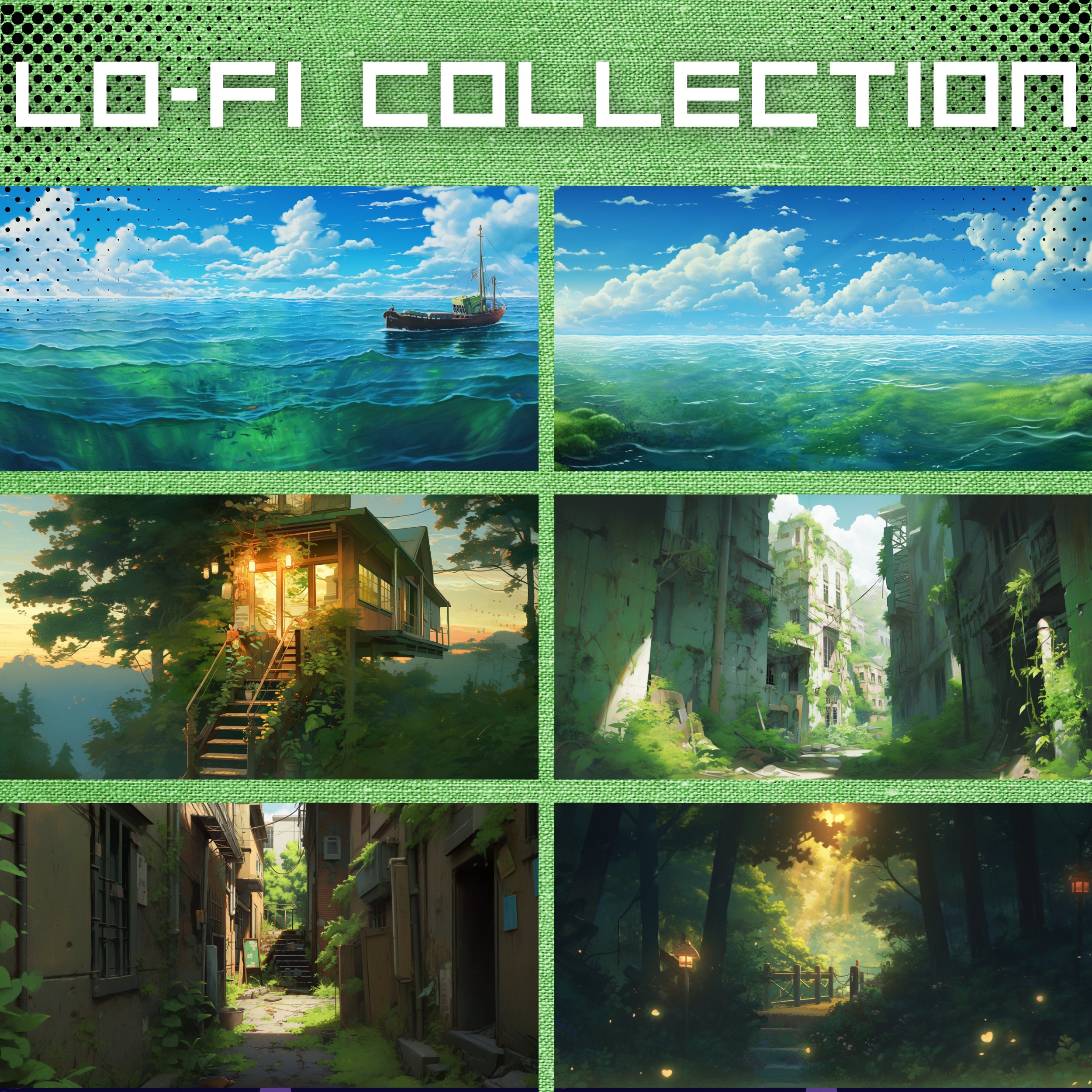 30x Twitch Green Banner Cozy Twitch Background Cozy Twitch Banner Cozy ...