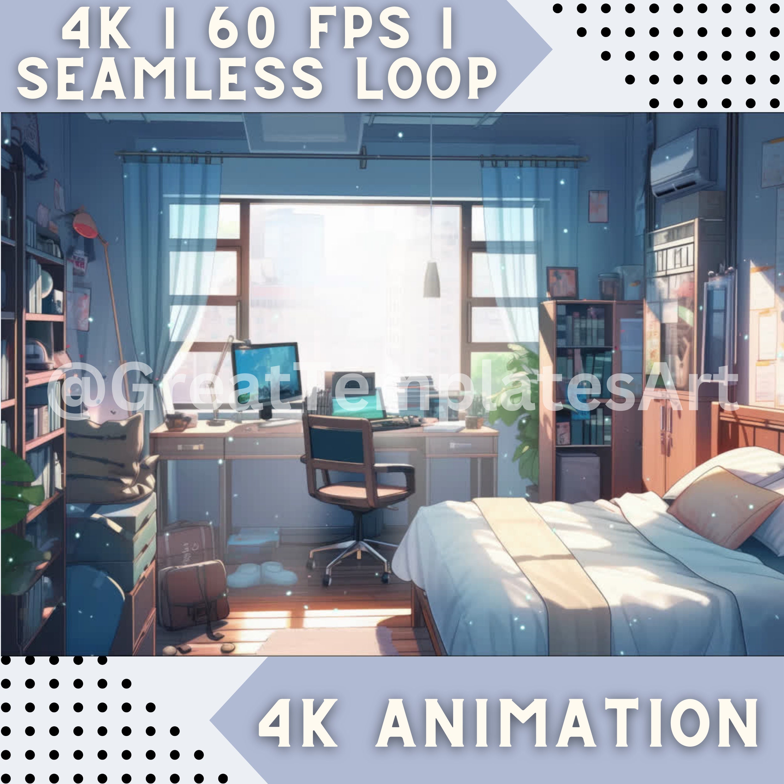 Anime Animated Background Evening Vibes Twitch Streaming Background ...