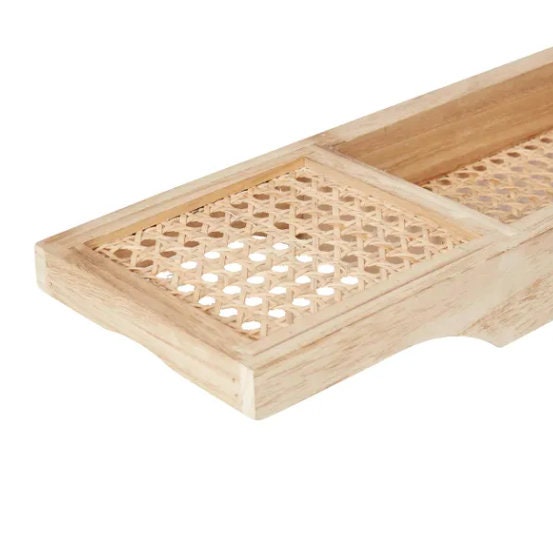 French Cane Bath Rack Bath Tub Tray Compact Living French Cane Design ...