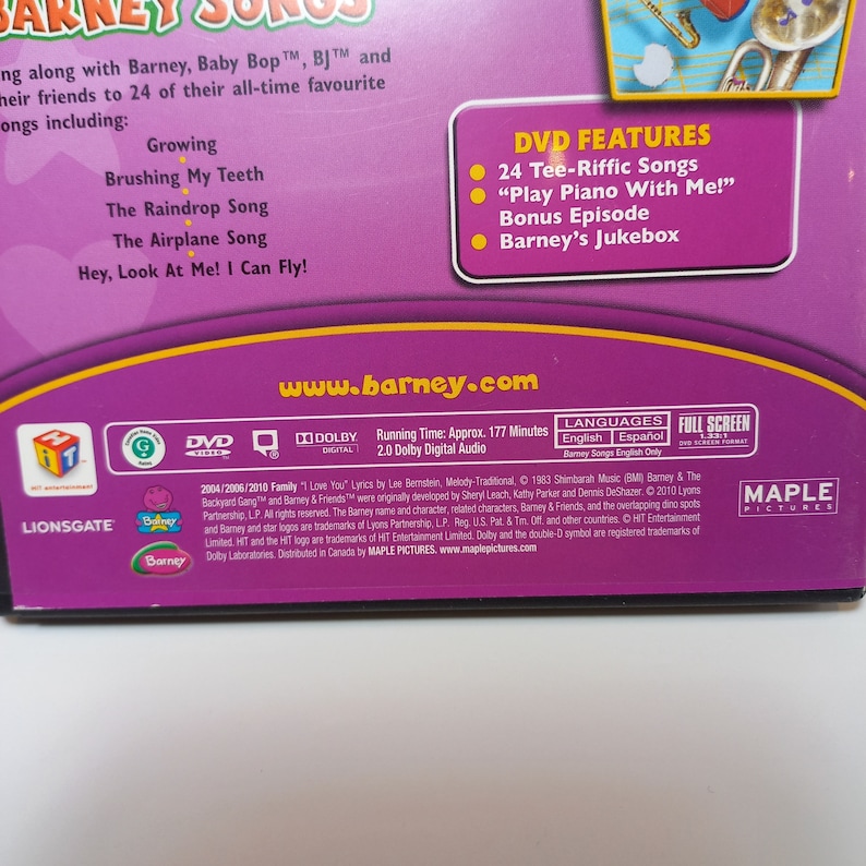 Barney: Ready, Set, Play/barney Songs DVD, 2010, Canadian Discs Are ...