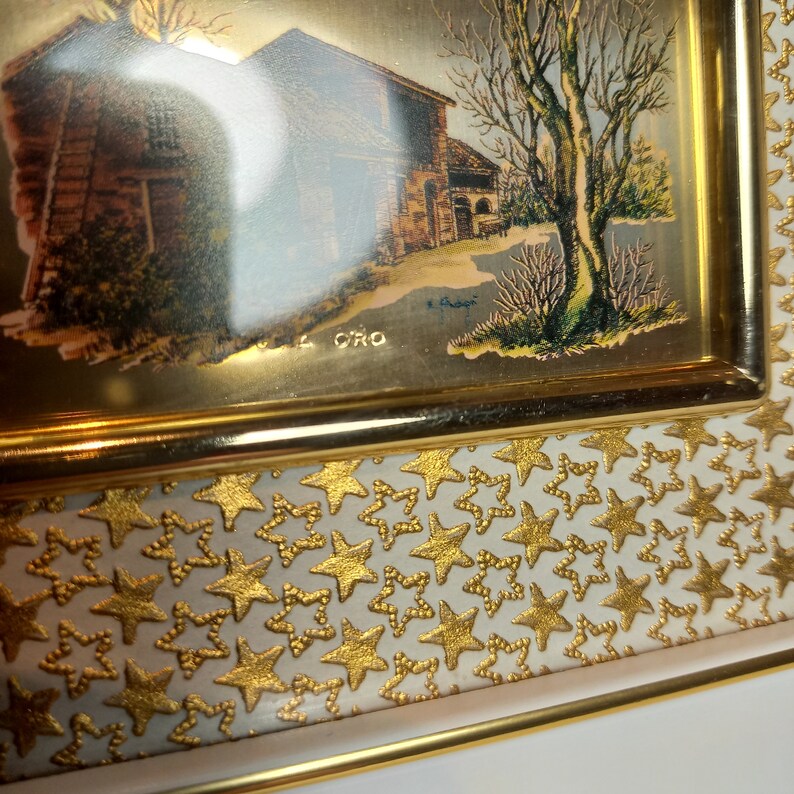 Lady Angela Wall Picture Fram House Made in ITALY 1980’s Item Gold Foil ...