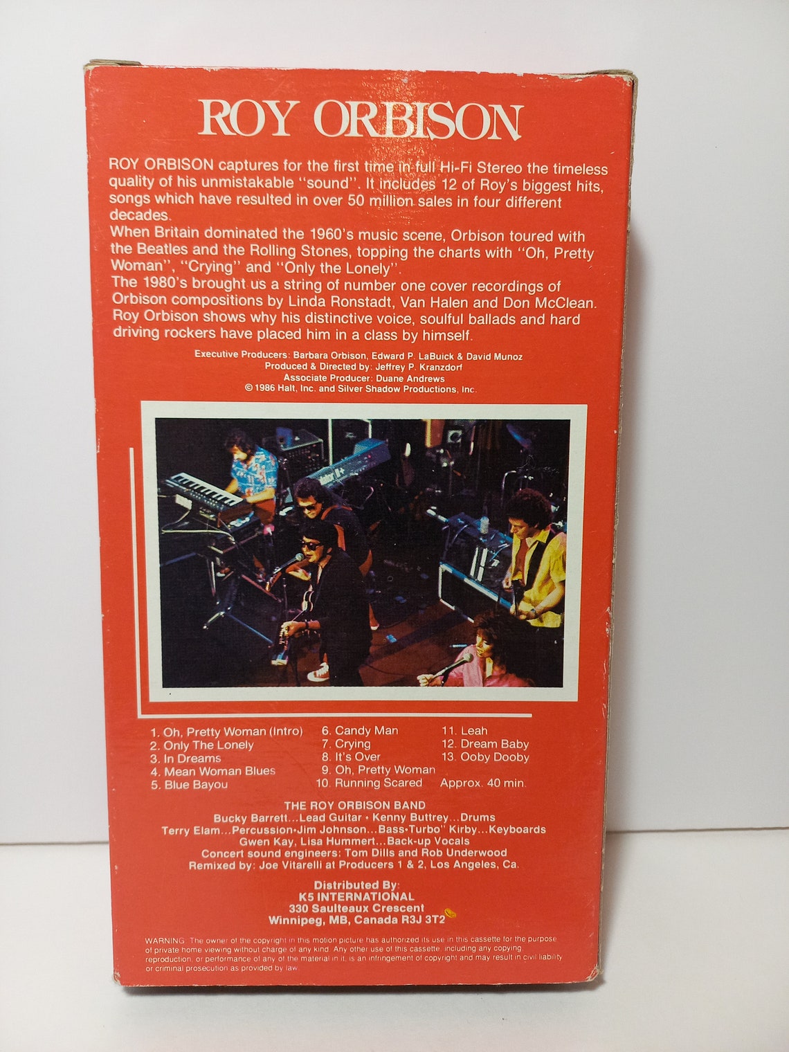 A Tribute to Roy Orbison VHS Music - Etsy