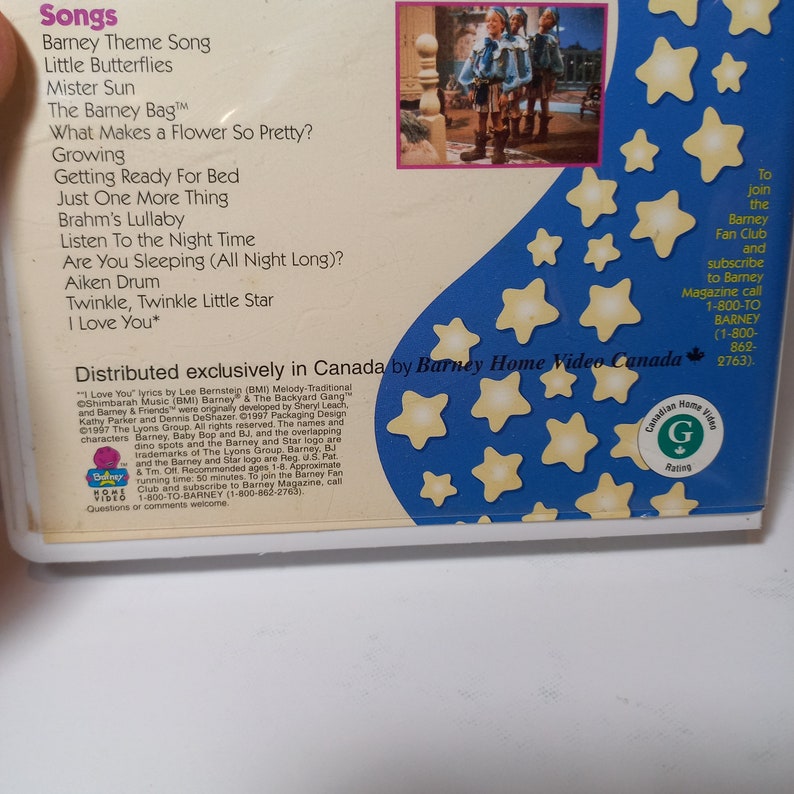 Barney Good Day, Good Night VHS, 1997 Clam Shell Classic Collection ...