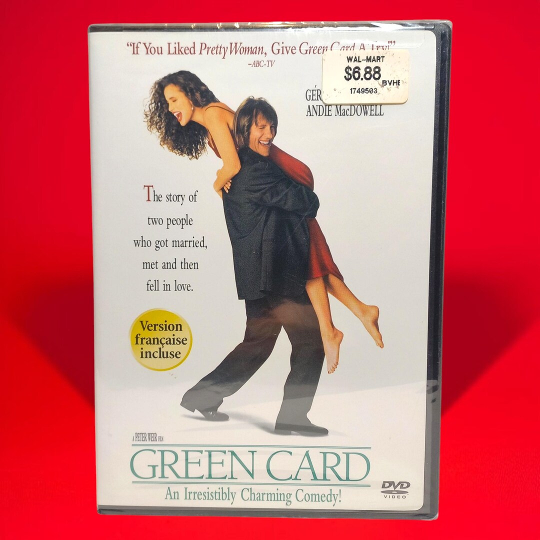 Green Card DVD. Romantic Comedy. New Sealed Collectible. Canadian Rare ...