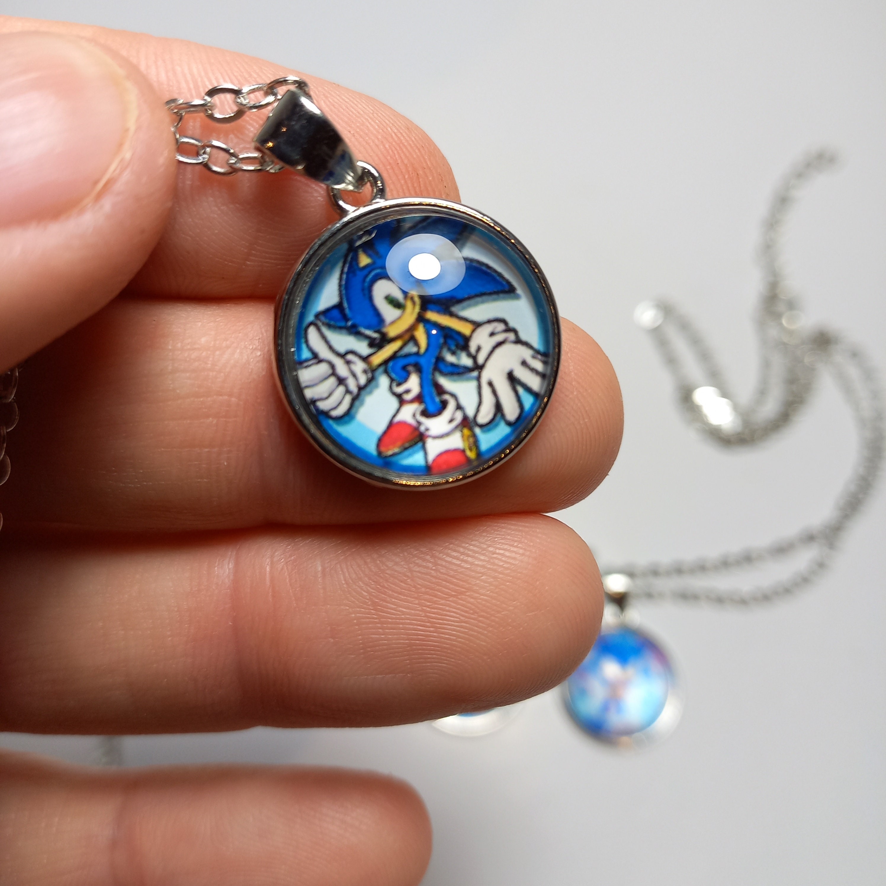 Sonic the Hedgehog 18mm. Lot of 3 Three Necklaces/pendants. New ...