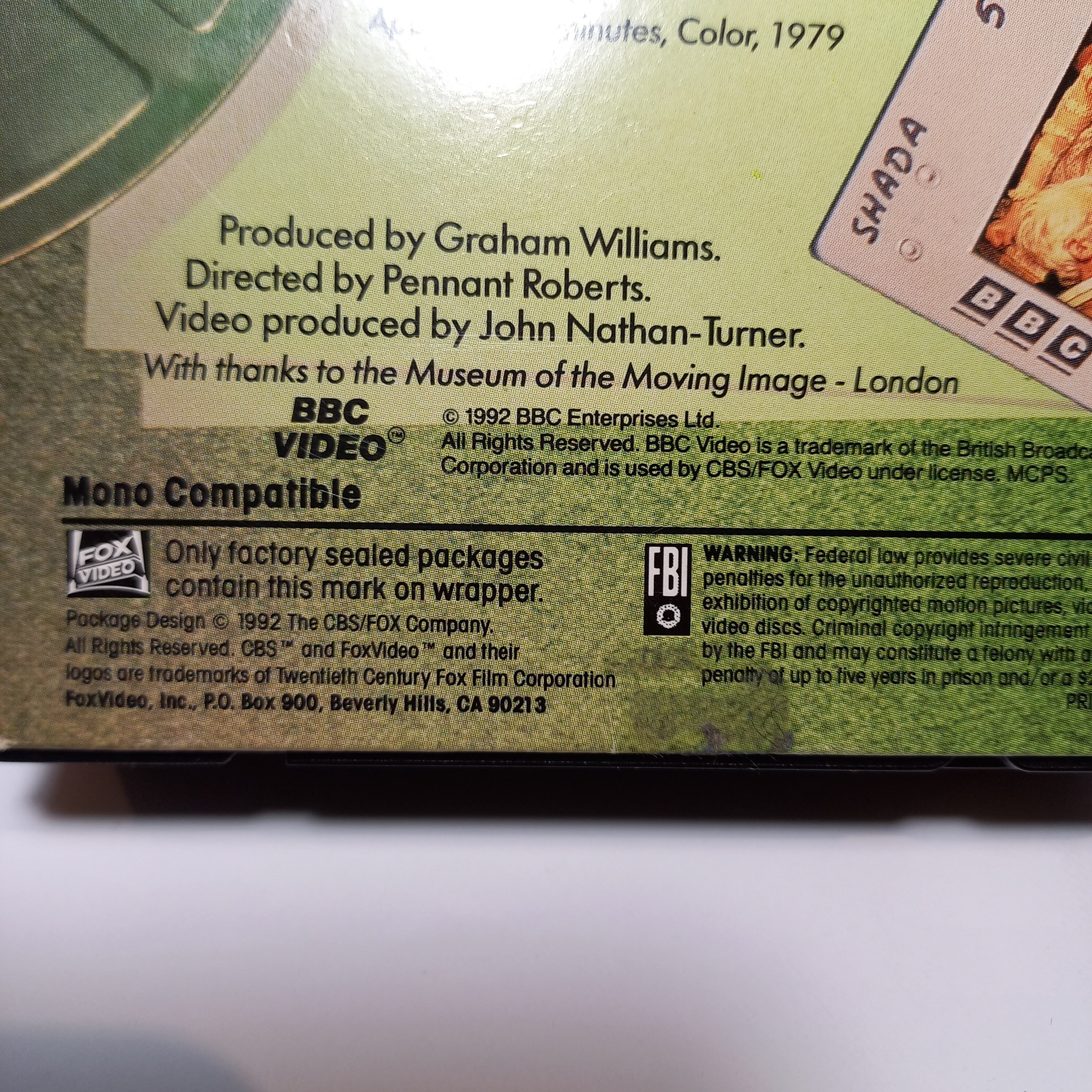 Doctor Who Shada Rare VHS 1979 BBC VIDEO. 55 Mins Presented by Tom ...