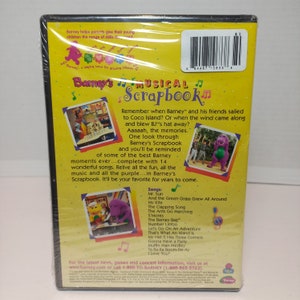 Barney's Musical Scrapbook Music Songs Children's TV Classic Dinosaur ...
