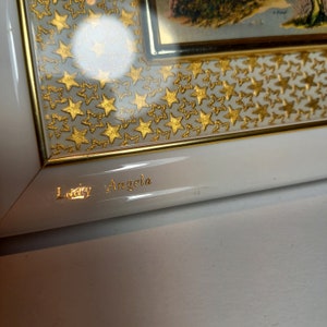 Lady Angela Wall Picture Fram House Made in ITALY 1980’s Item Gold Foil ...