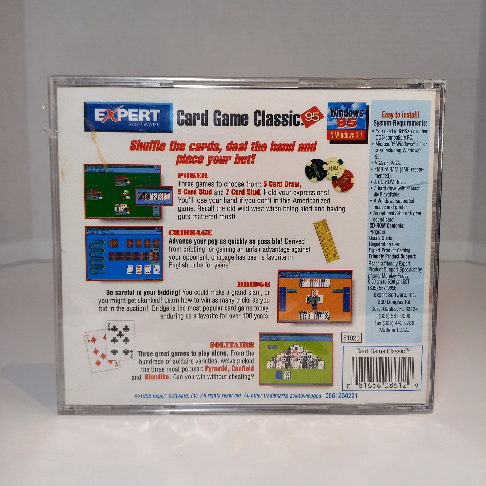 Card Game Classics 95 PC Game Brand New. Windows 95. Expert Software ...