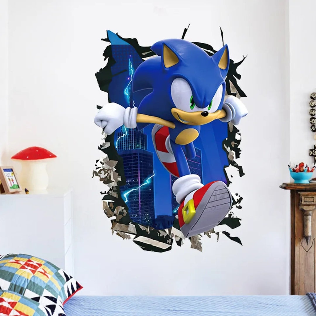 Sonic the Hedgehog 60cm40cm 3D Effect Wall Sticker Brand New. Last One ...