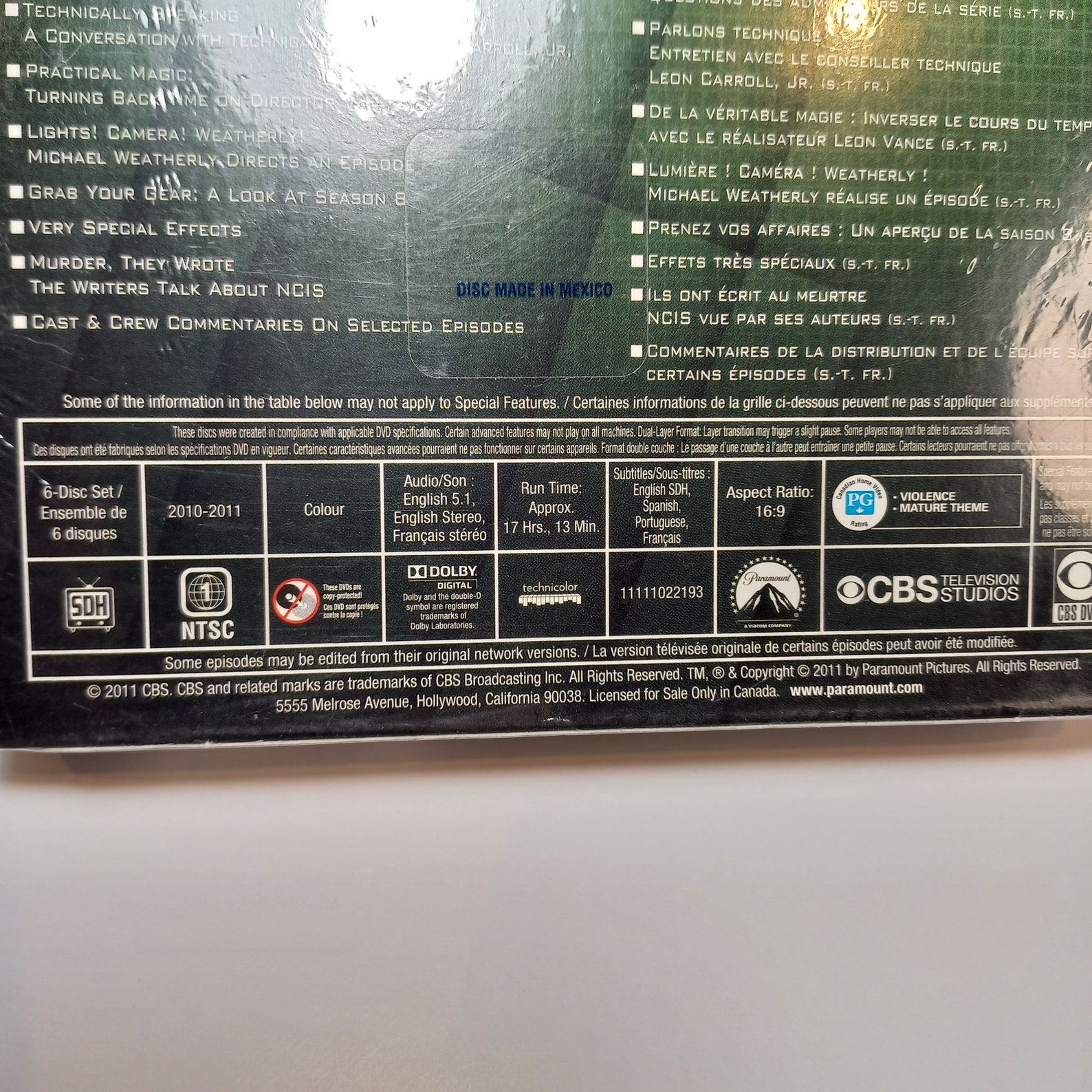 NCIS: the Eighth Season Dvds 2011 Canadian Release Collectible New ...