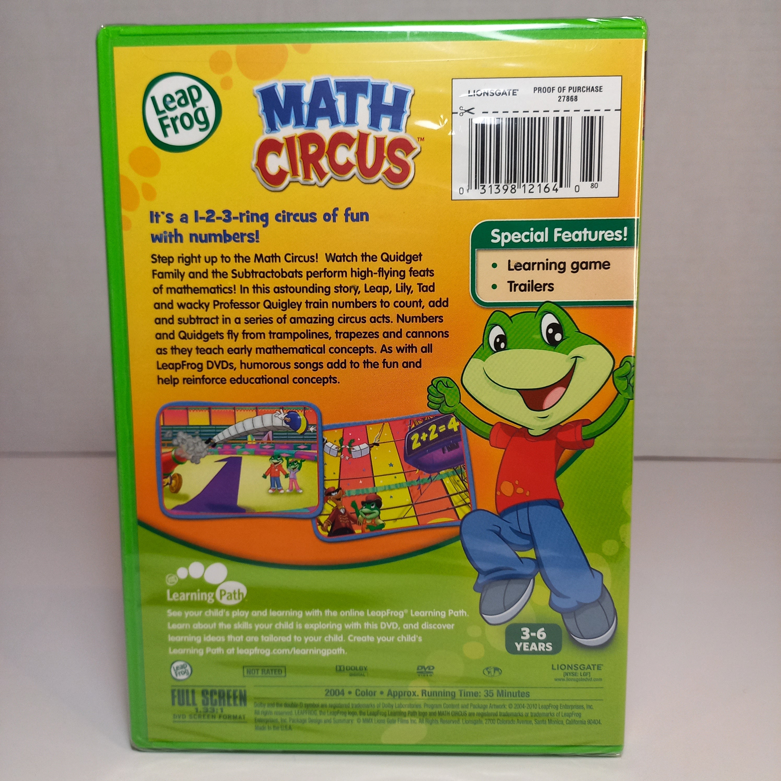 Leap Frog Math Circus Build Math Skills Under the Big Top. New Sealed ...