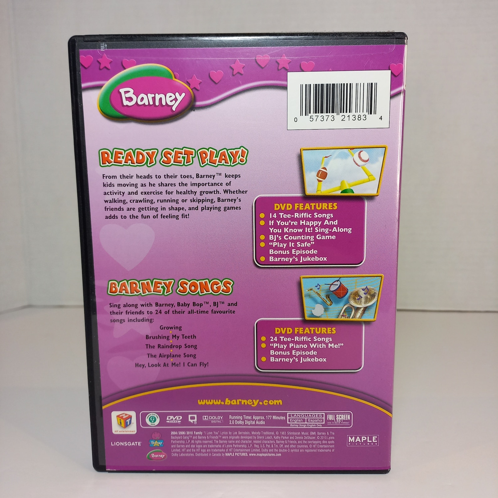Barney: Ready, Set, Play/barney Songs DVD, 2010, Canadian Discs Are ...