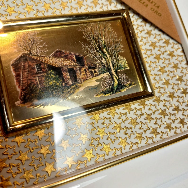 Lady Angela Wall Picture Fram House Made in ITALY 1980’s Item Gold Foil ...