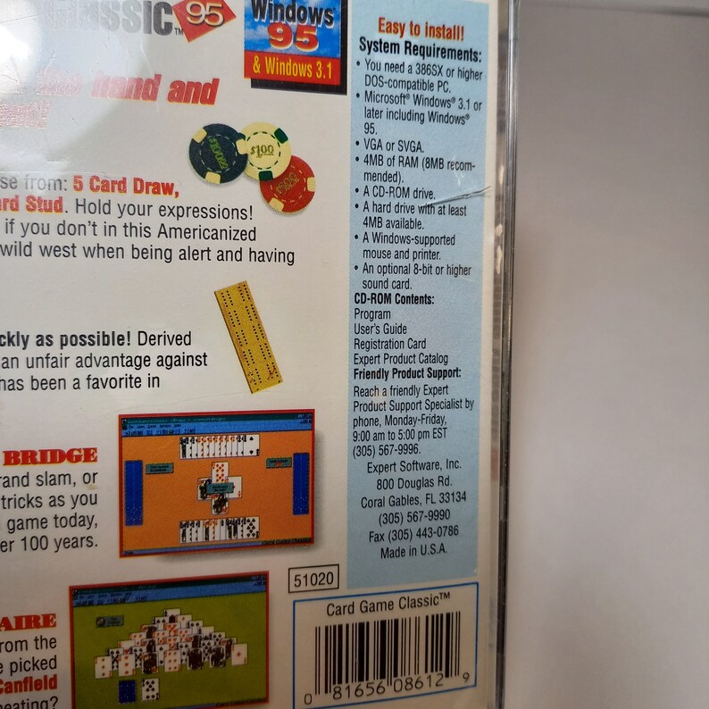 Card Game Classics 95 PC Game Brand New. Windows 95. Expert Software ...