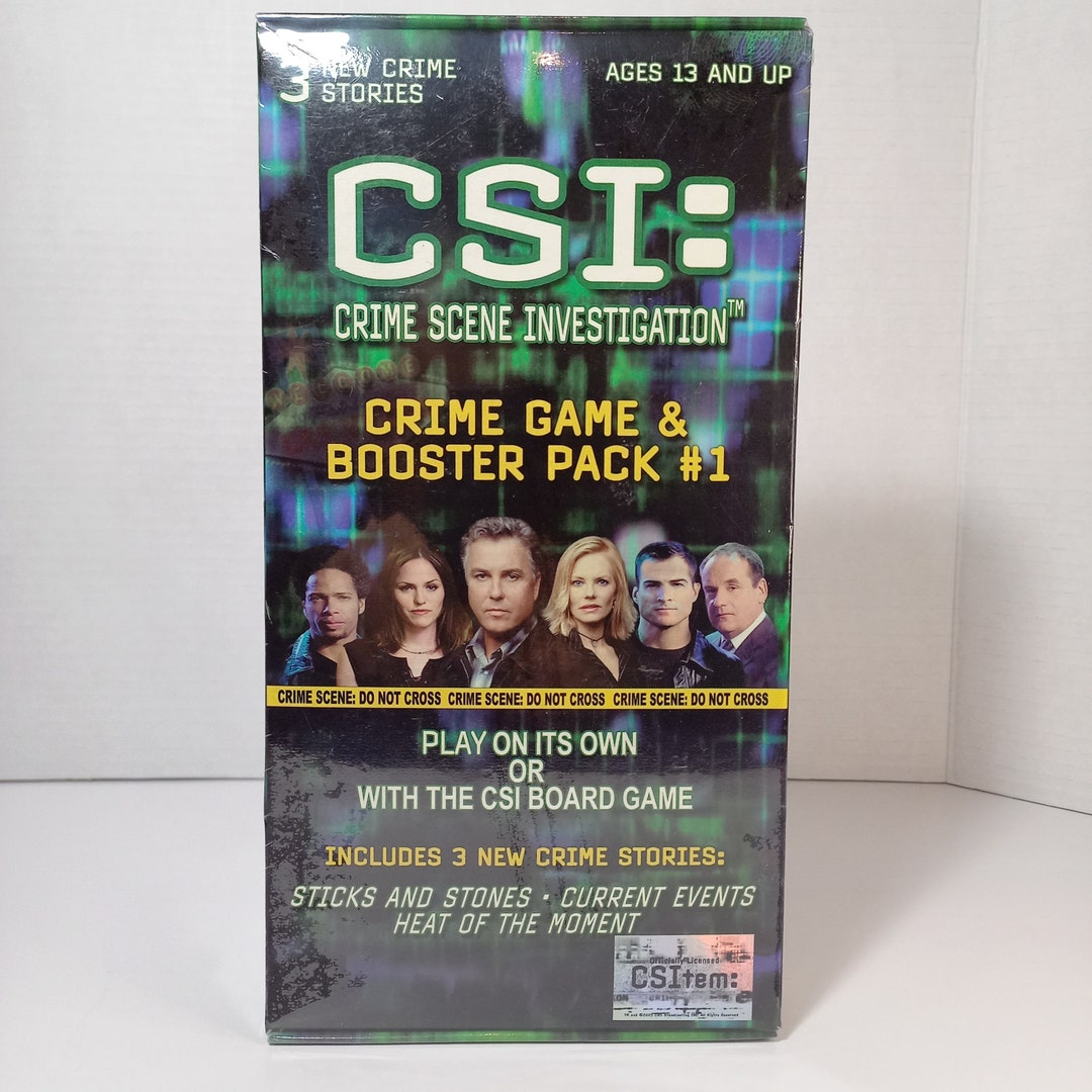 CSI Crime Scene Investigation Crime Game and Booster Pack #1 (2004) New ...
