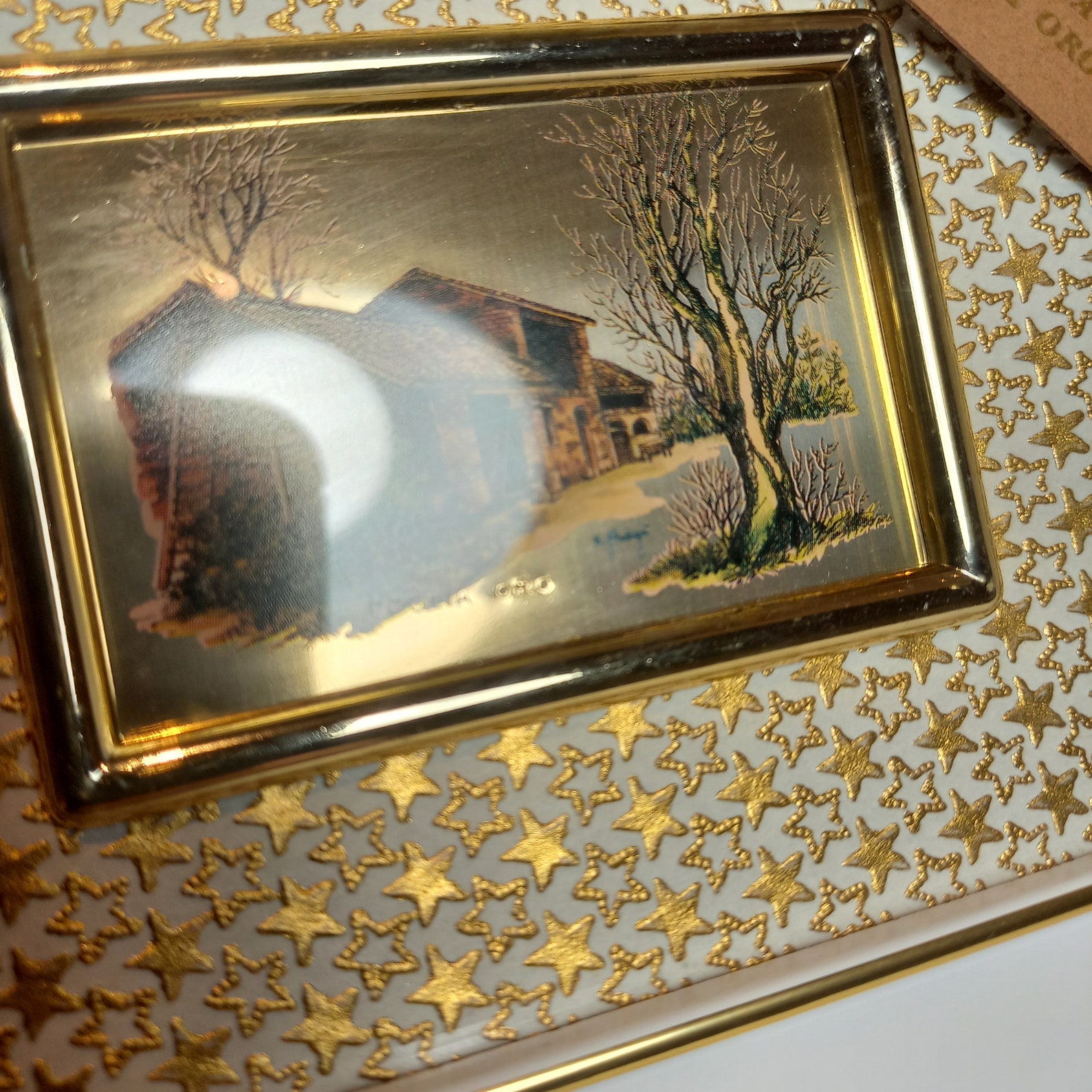 Lady Angela Wall Picture Fram House Made in ITALY 1980’s Item Gold Foil ...