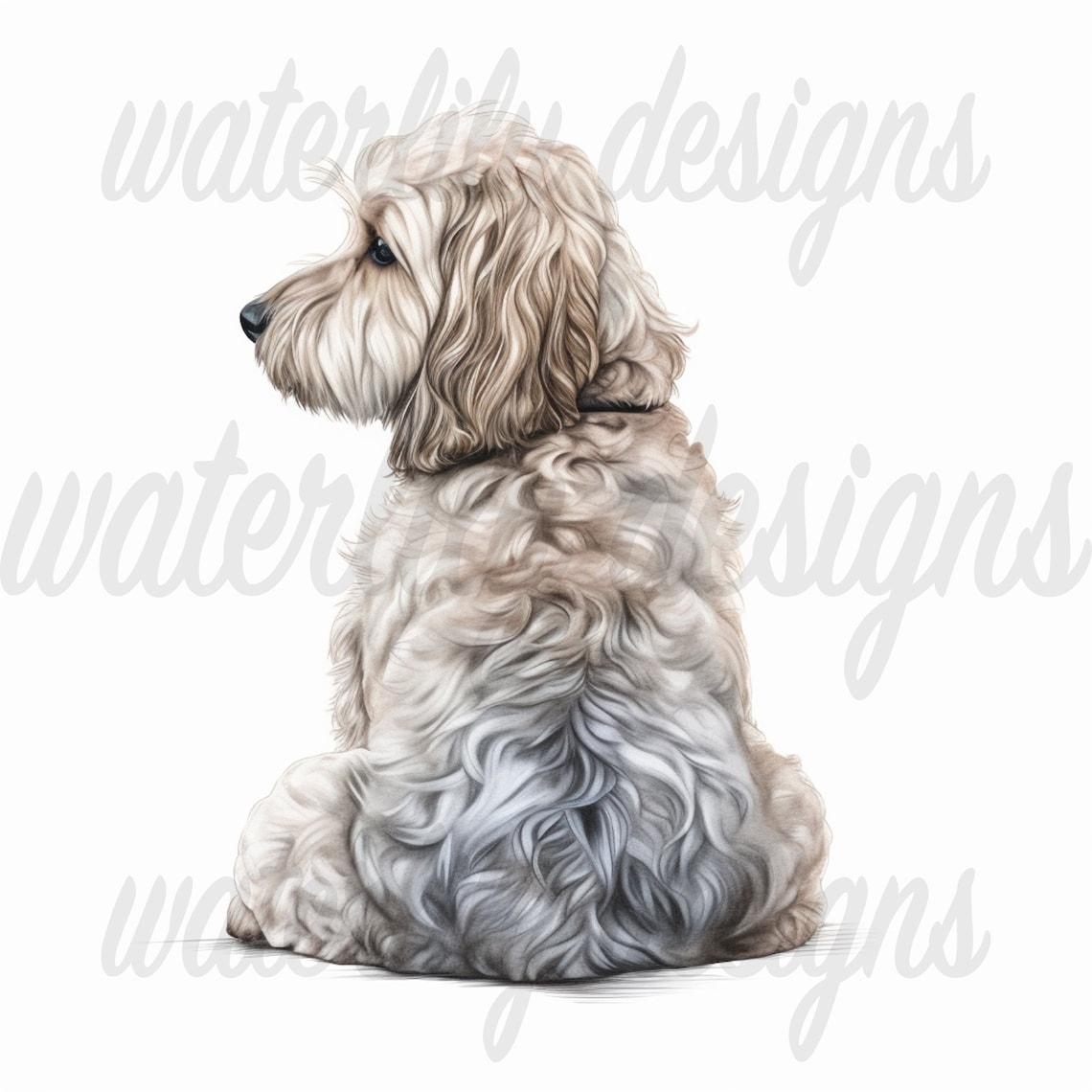Cockapoo Watercolor Clipart Bundle: 16 Vibrant Jpgs (digital Download ...