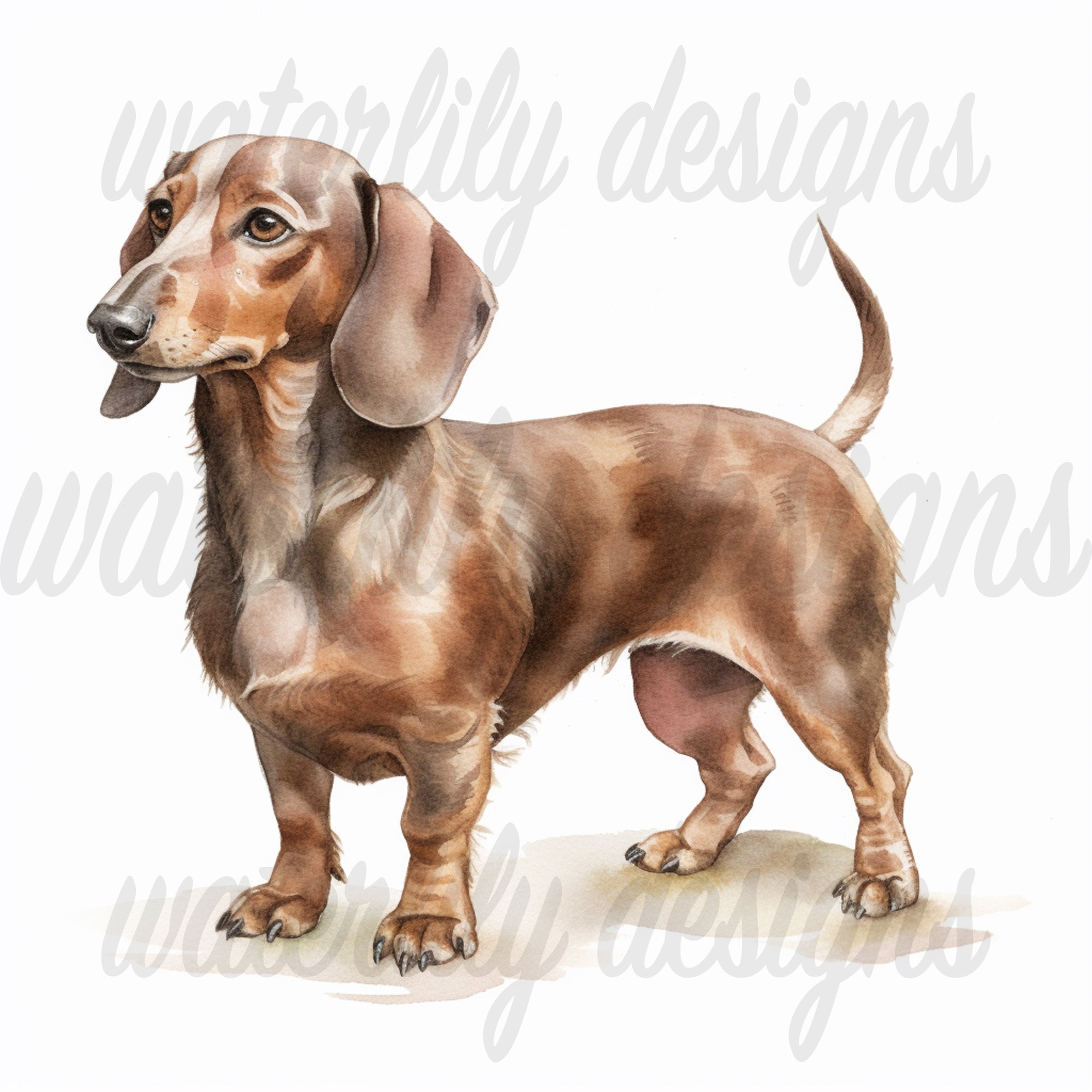 Dachshund Clipart Bundle 9 High Quality Vibrant Jpgs, Printable Planner ...