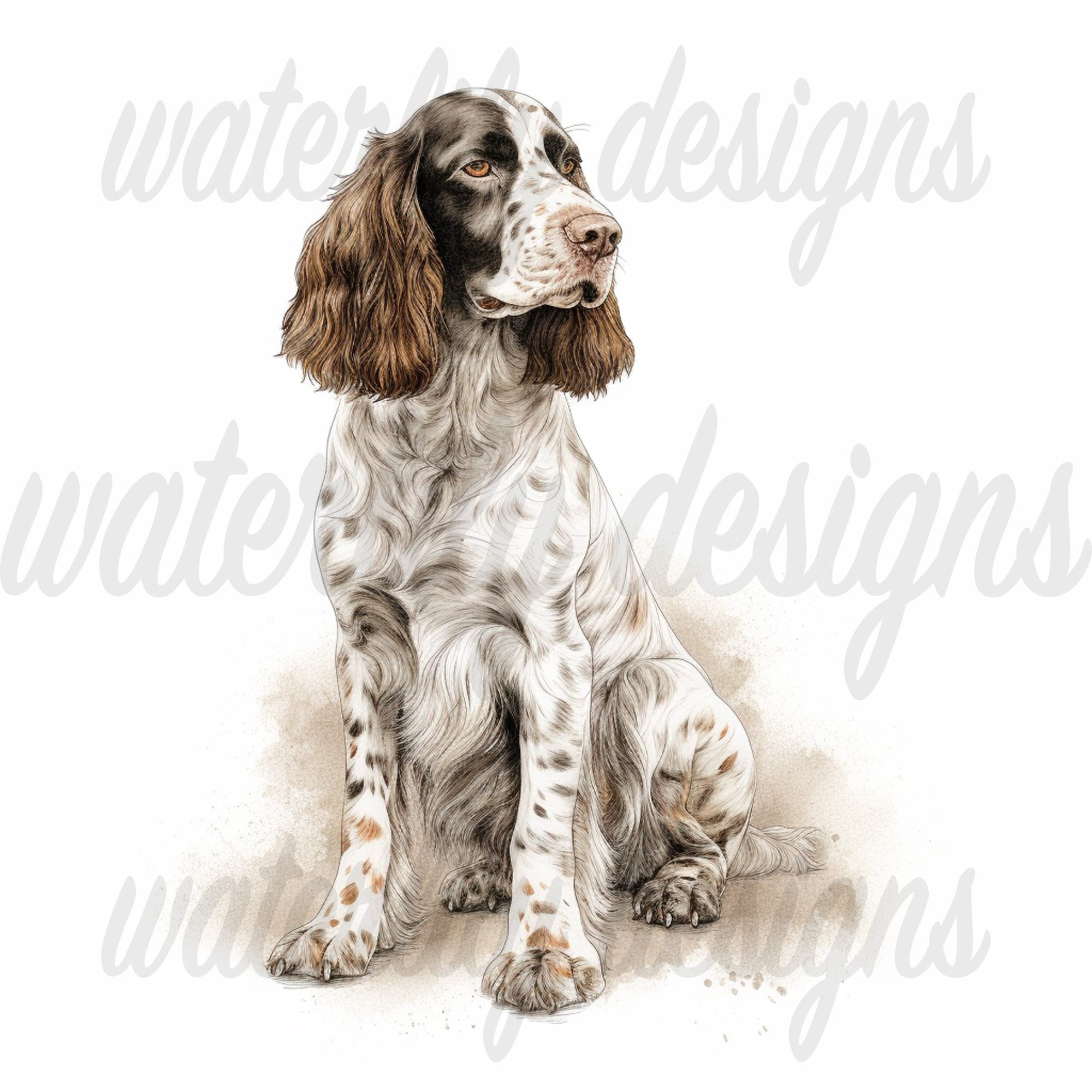 English Springer Spaniel Clipart Bundle 12 High Quality Jpgs, Printable ...