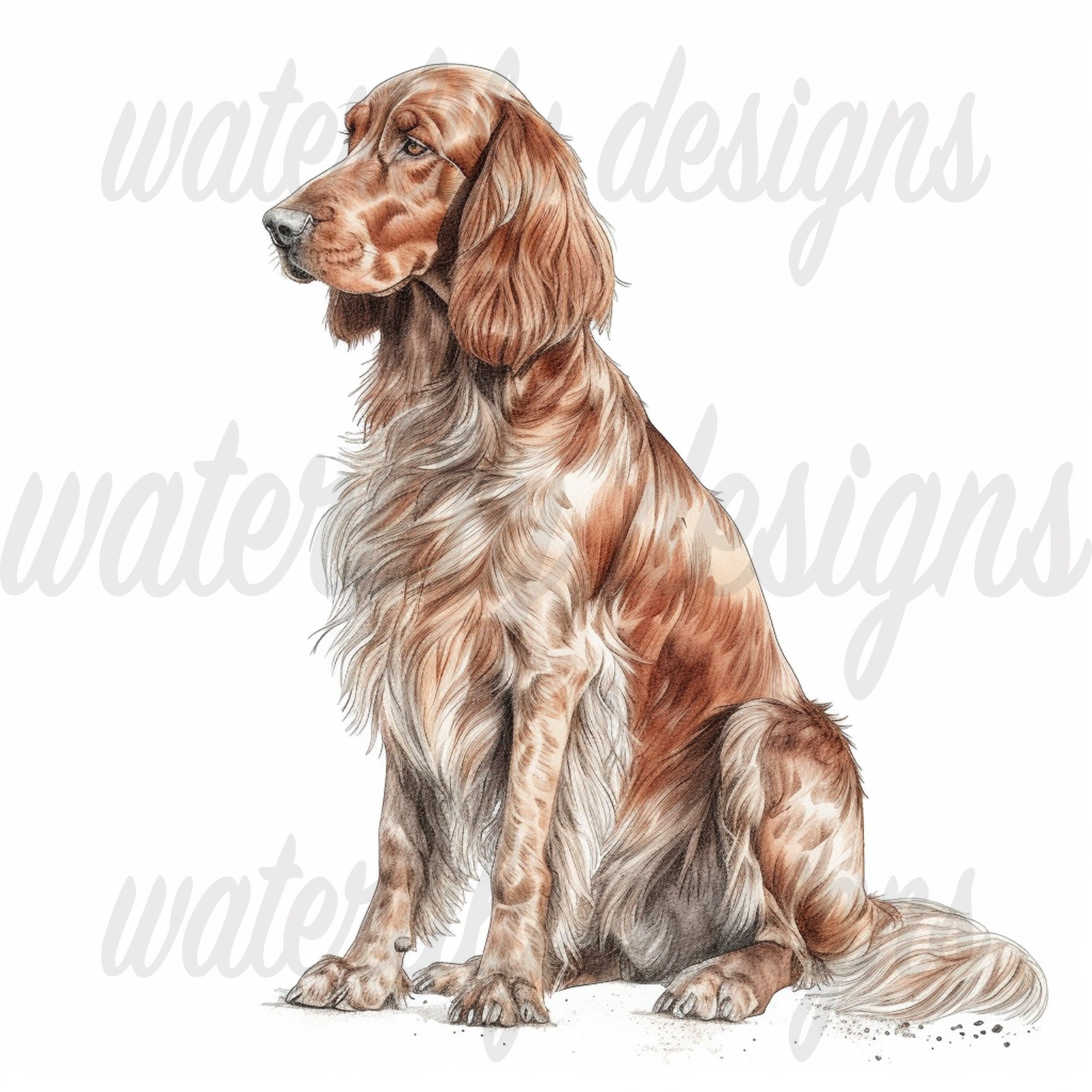 Irish Setter Clipart Bundle: 8 Vibrant Jpgs, Commercial Use (digital ...