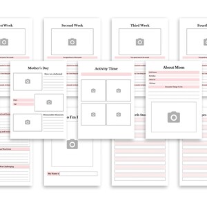 Printable Baby Memory Book: Keepsake Journal, Milestone Tracker ...