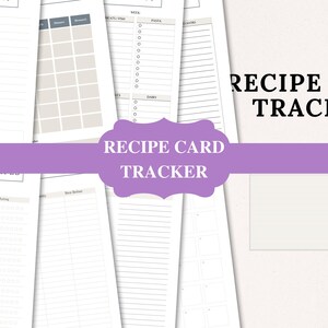 Printable Recipe Card Tracker: Editable Meal Planner (personal ...