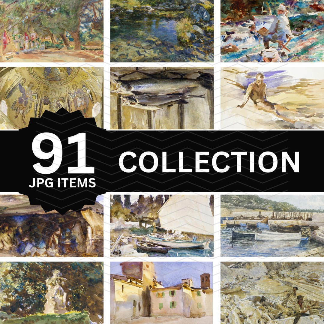 John Singer Sargent Style Digital Art Prints, 91 Elegant Portrait ...