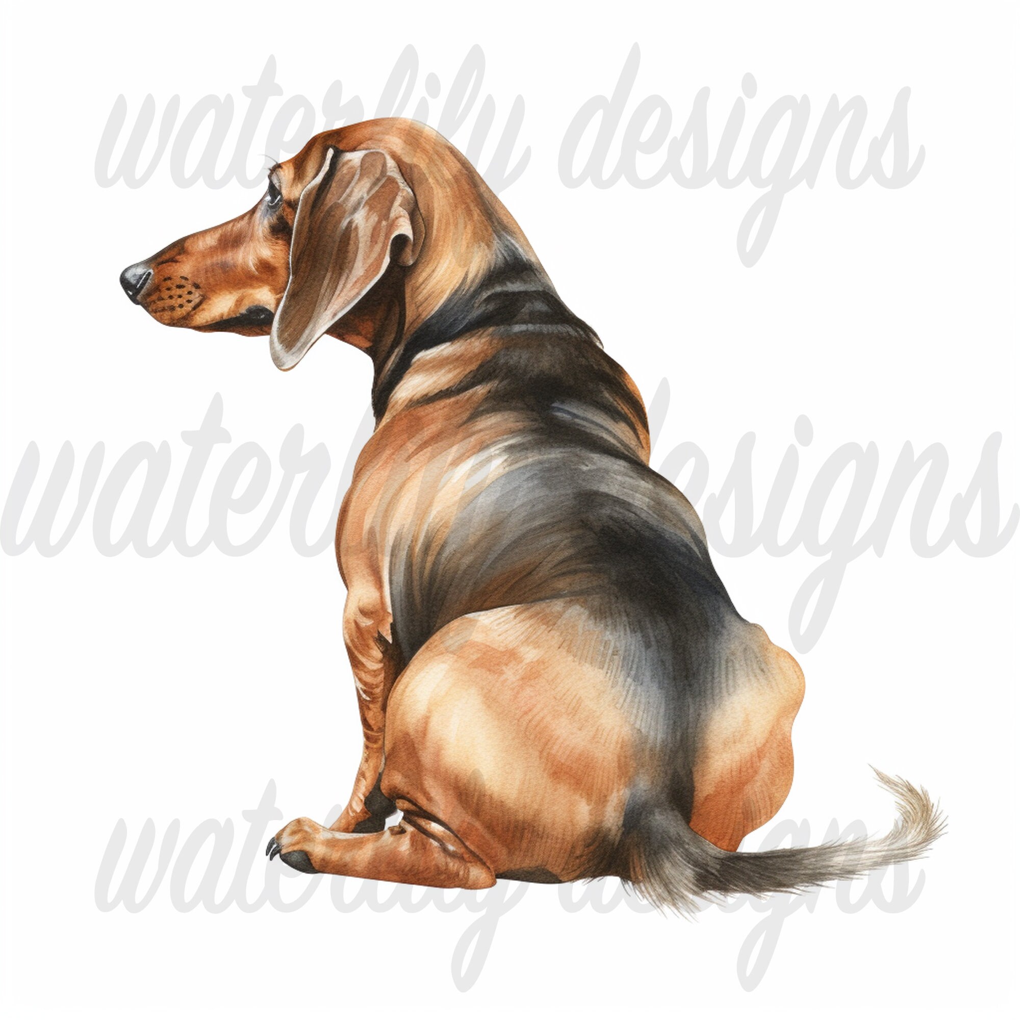 Dachshund Clipart Bundle 9 High Quality Vibrant Jpgs, Printable Planner ...