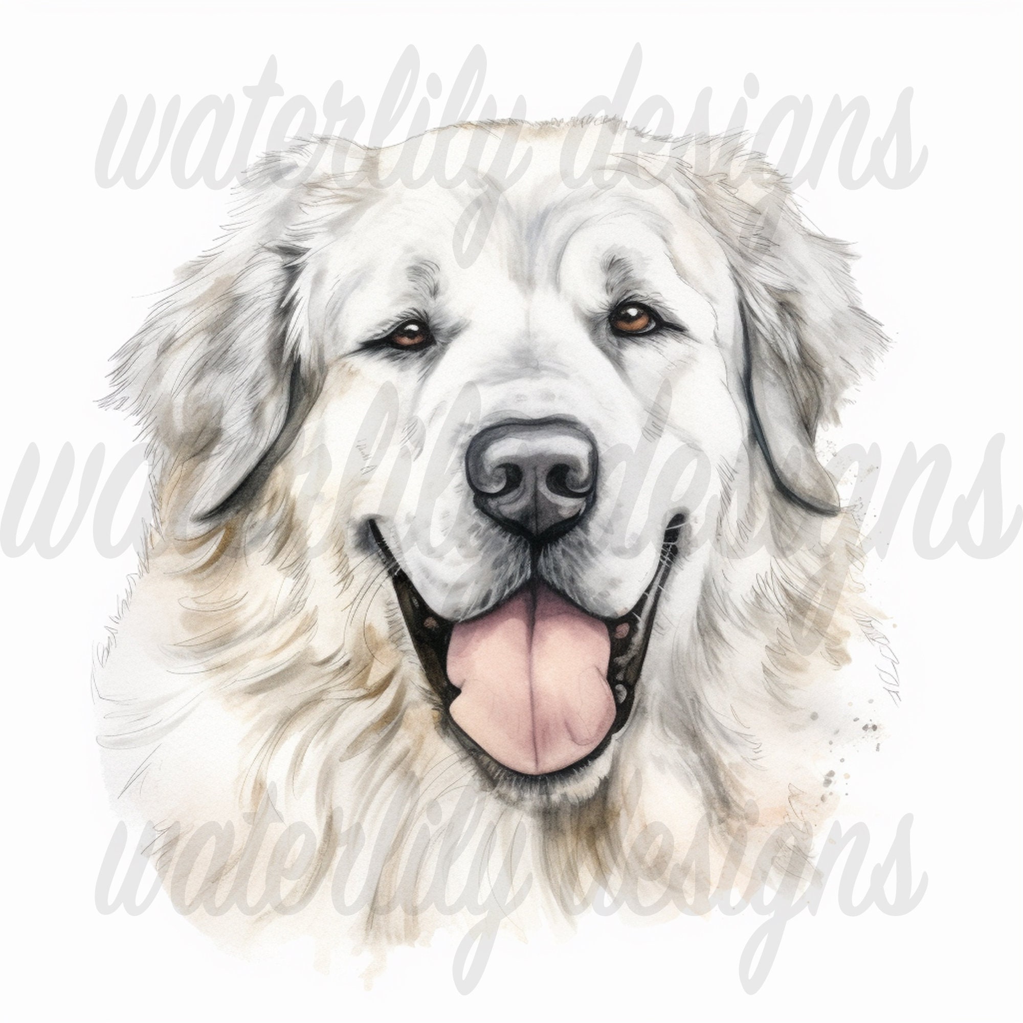 Great Pyrenees Clipart Bundle - 11 High Quality Vibrant Jpgs, Printable ...