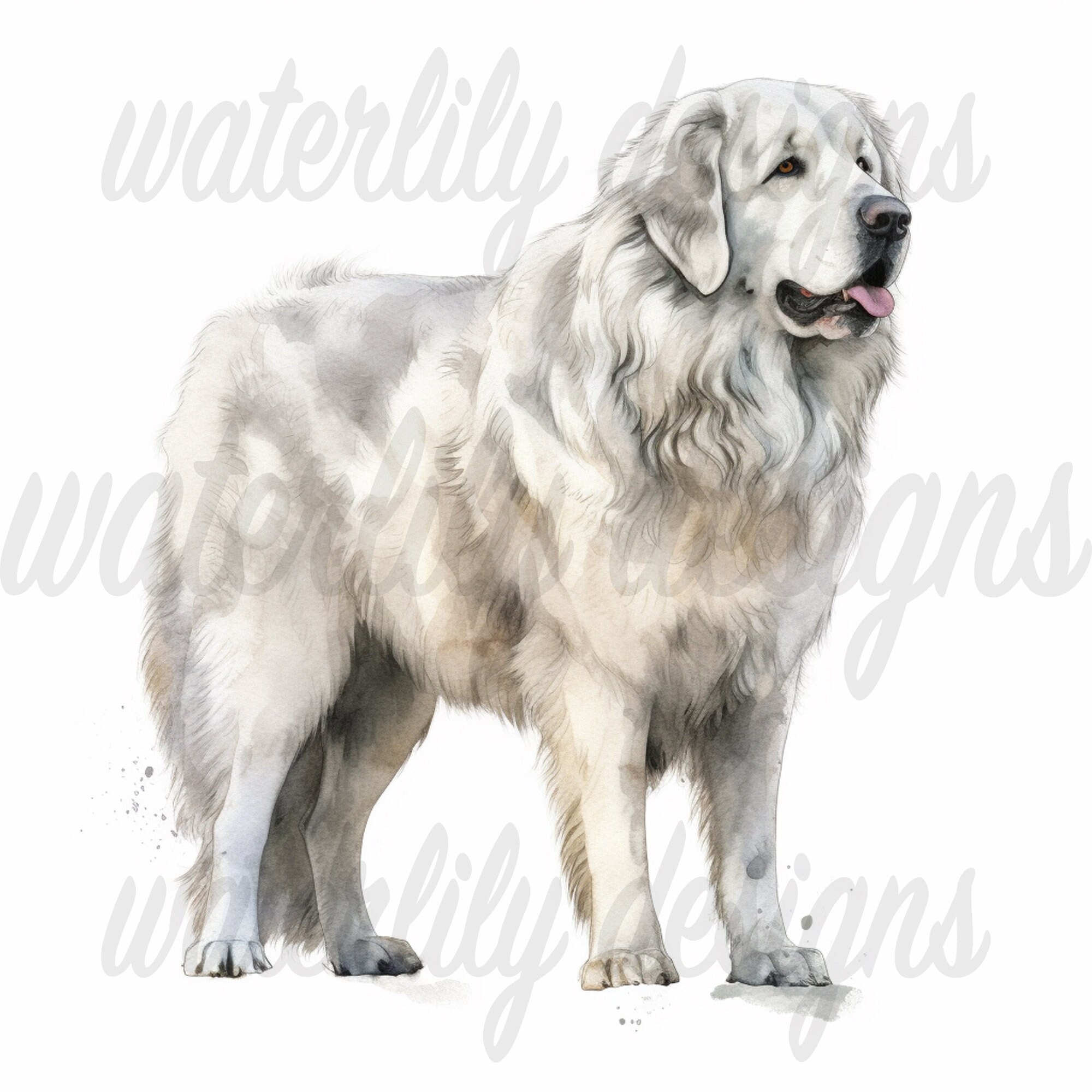 Great Pyrenees Clipart Bundle 11 High Quality Vibrant Jpgs, Printable ...