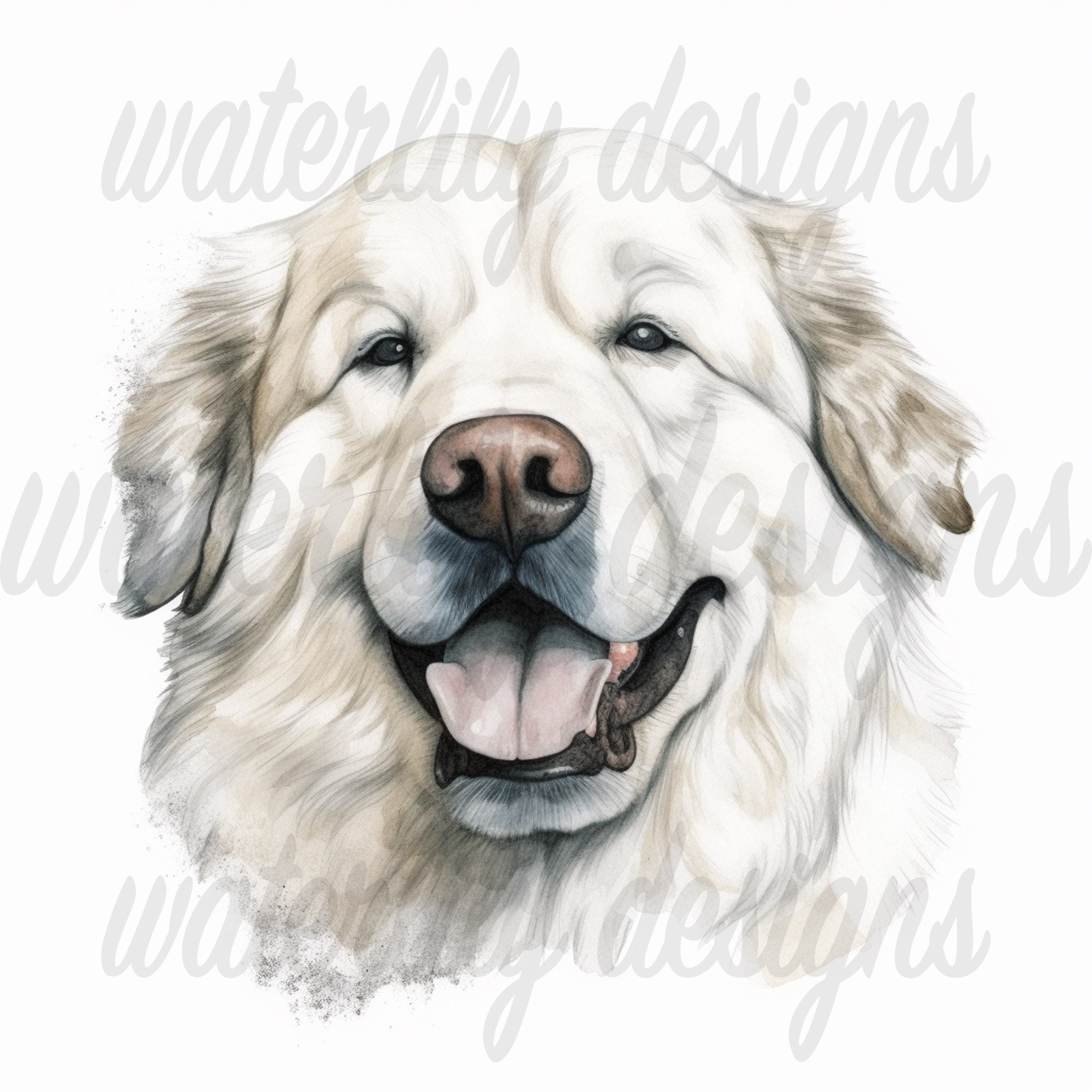 Great Pyrenees Clipart Bundle - 11 High Quality Vibrant Jpgs, Printable ...