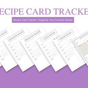 Printable Recipe Card Tracker: Editable Meal Planner (personal ...