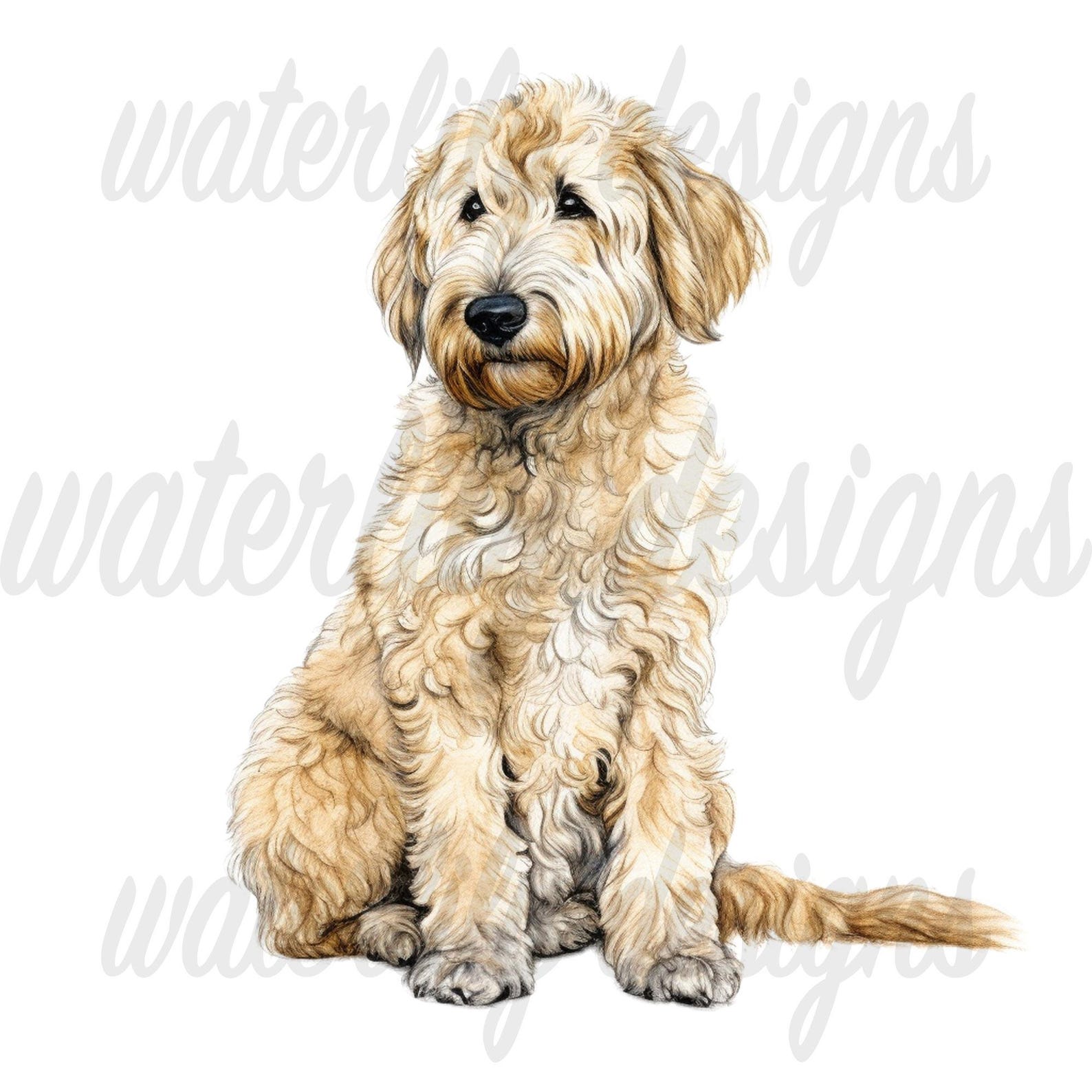 Goldendoodle Watercolor Clipart Bundle: High-resolution Pngs (digital ...