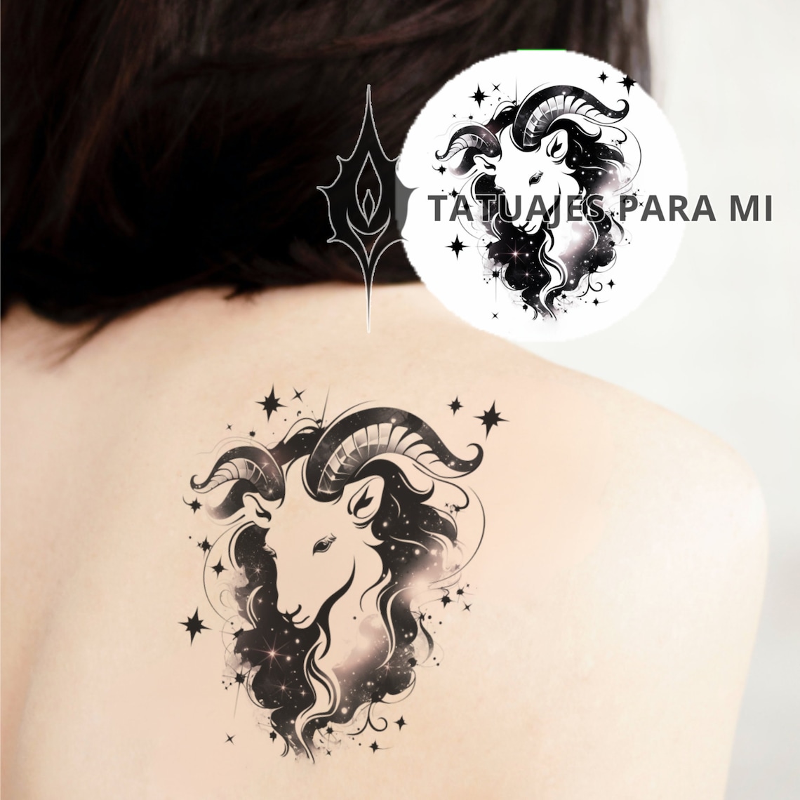 Cuatro Tatuajes De Aries Colección Del Zodiaco. ¡descubre Tu Fuerza ...