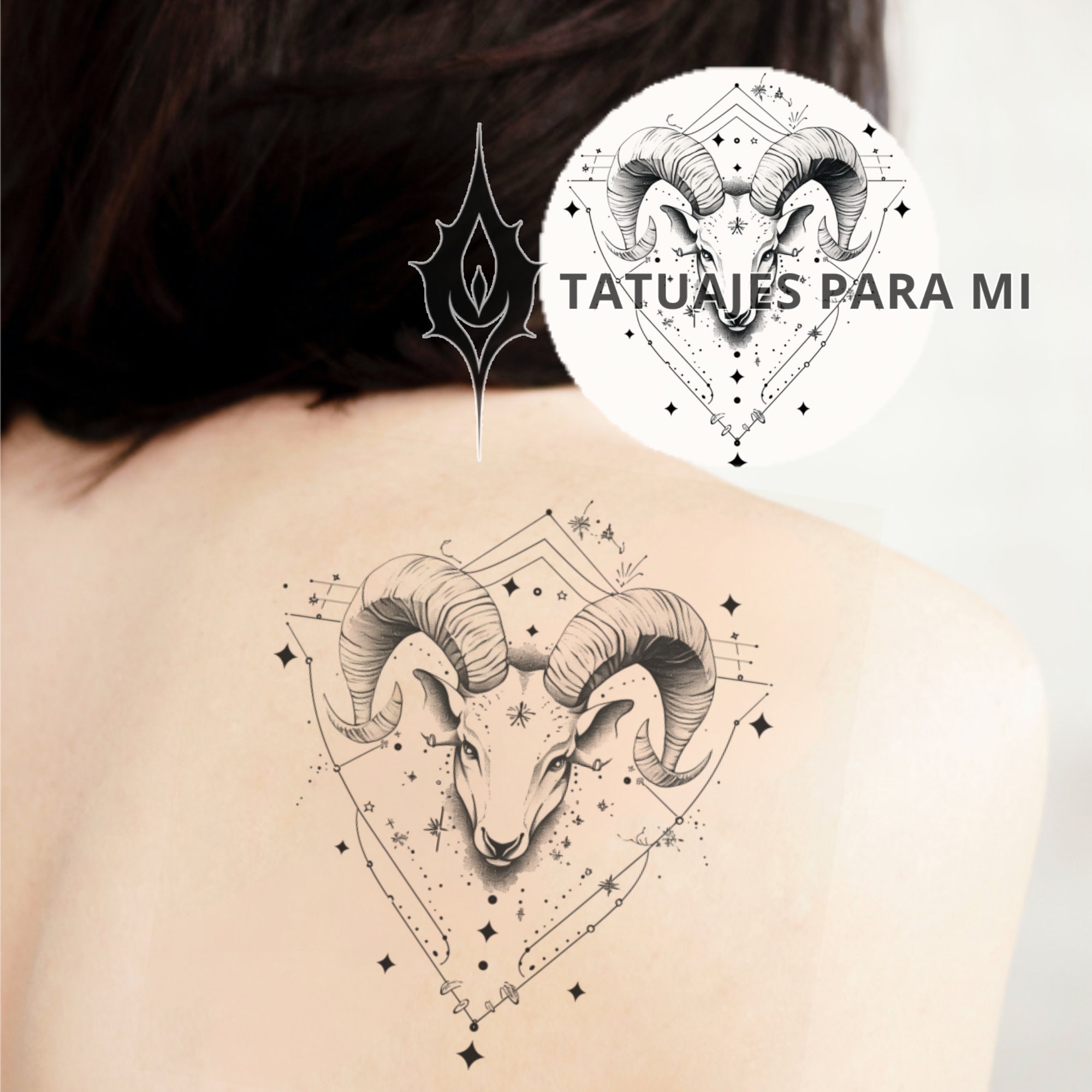 Cuatro Tatuajes De Aries Colección Del Zodiaco. ¡descubre Tu Fuerza ...